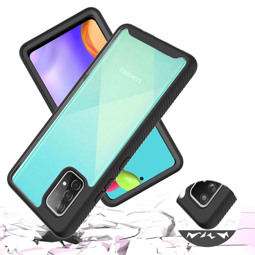 for Samsung Galaxy A52 5G Case Transparent Clear Dual Layer Rugged ...