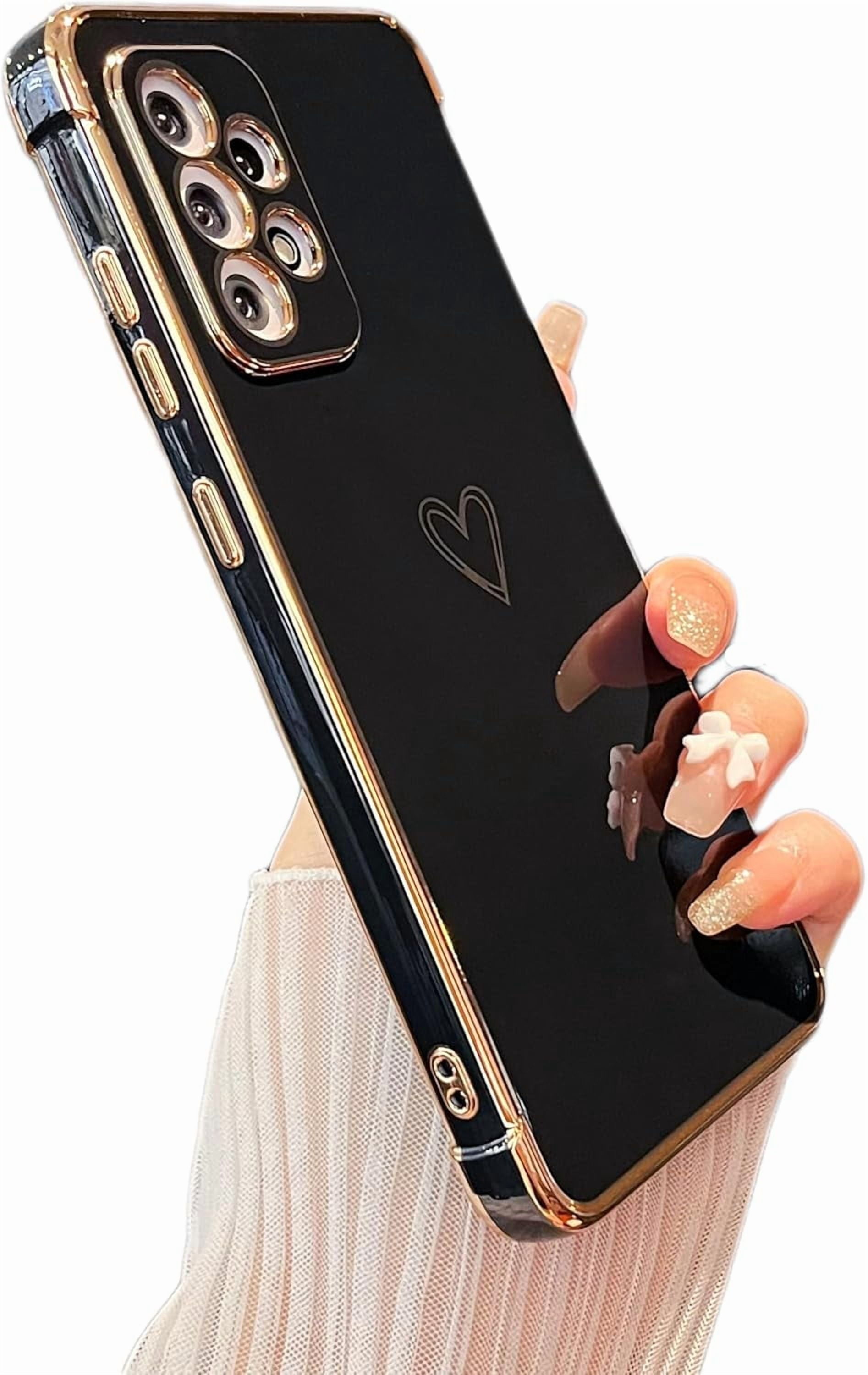 Samsung Galaxy A52/A52S 6.5" Case, Cute Plating Edge Love Heart with ...