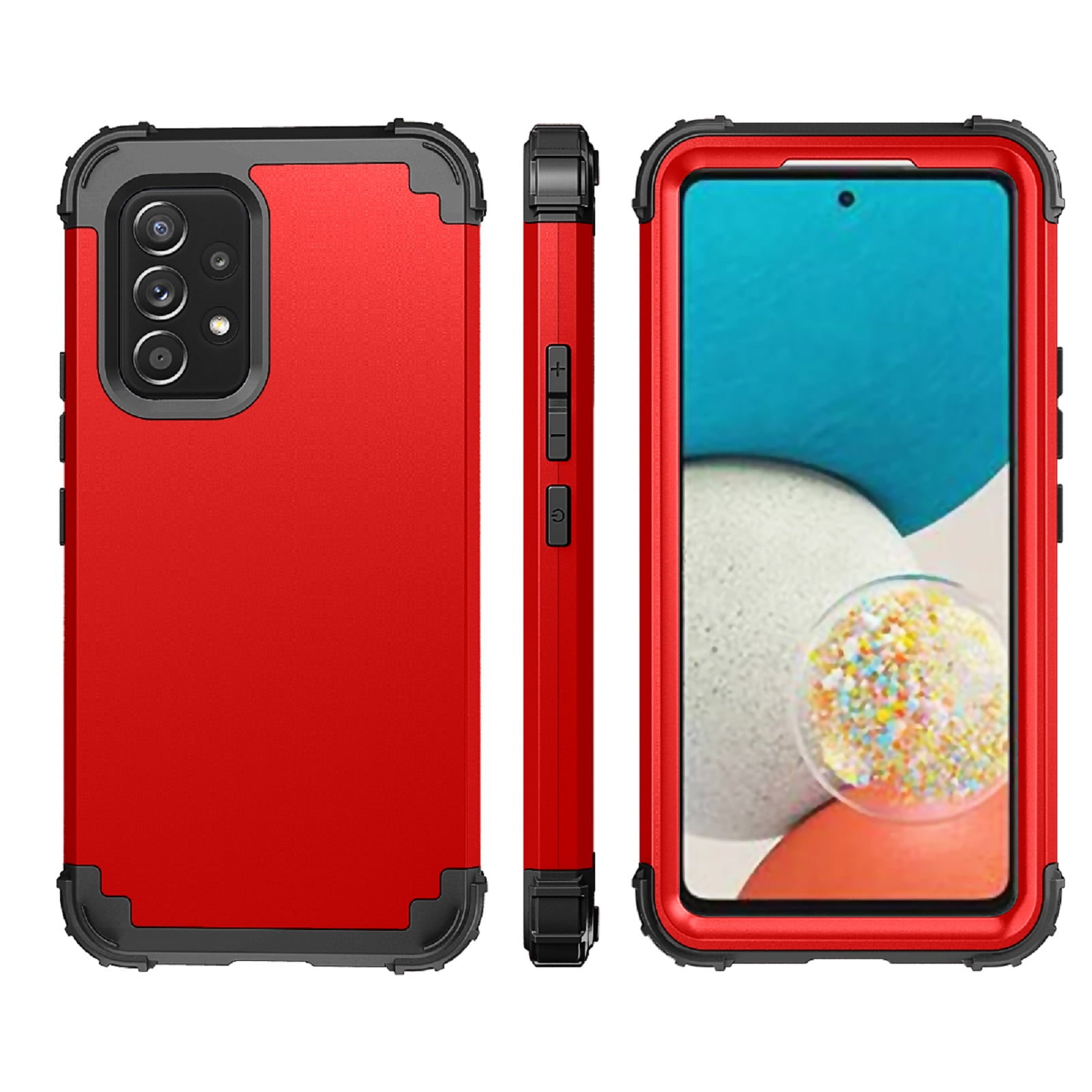 Samsung Galaxy A53 5G Case, Heavy Duty PC Silicone Hybrid Rugged ...