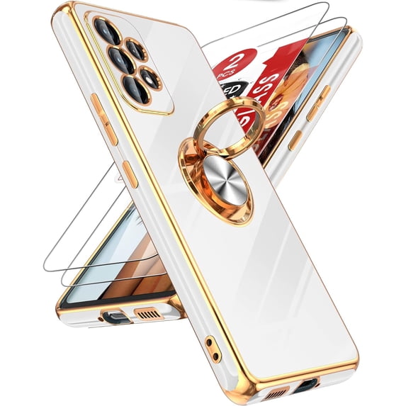for Samsung Galaxy A53 5G Case with Tempered Glass Screen Protector [2 ...