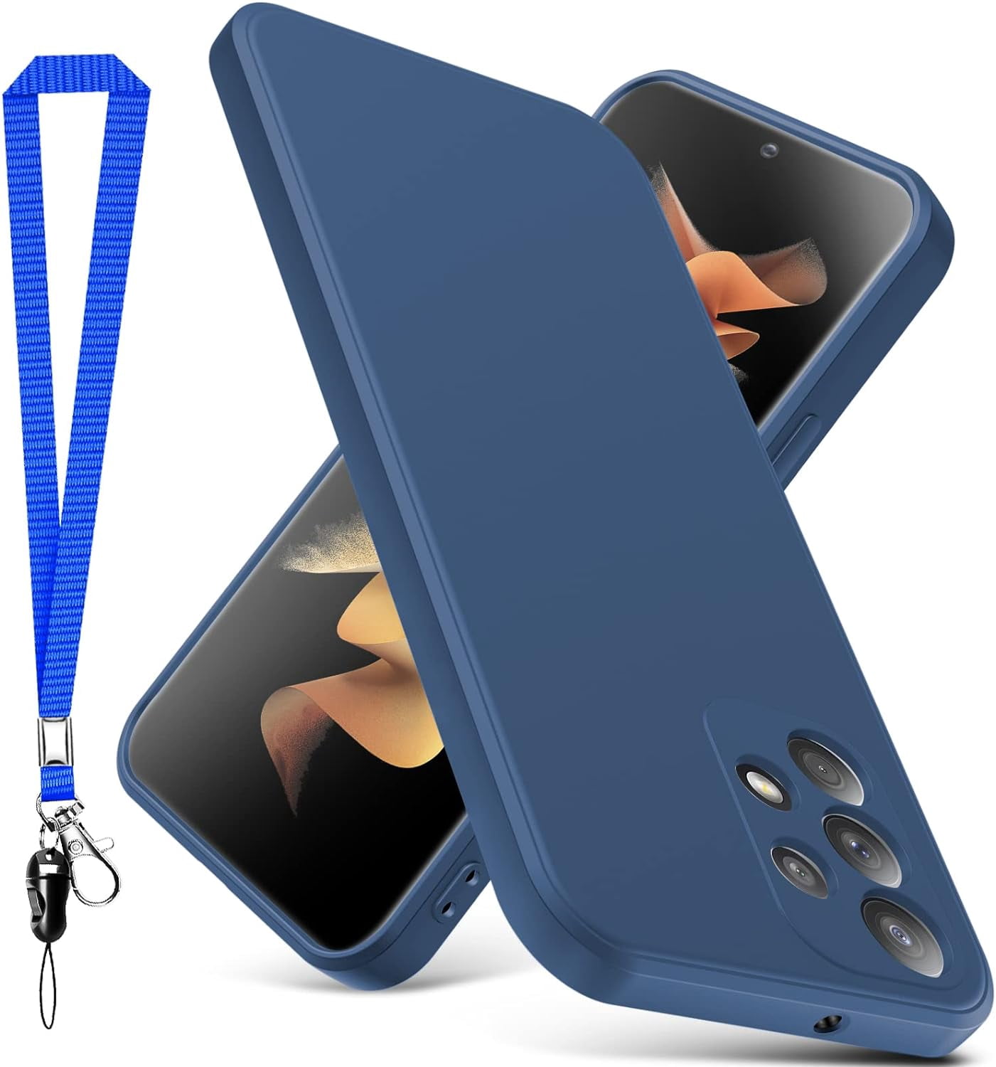 for Samsung Galaxy A53 5G Case, Thin Liquid Silicone Case with Lanyard ...
