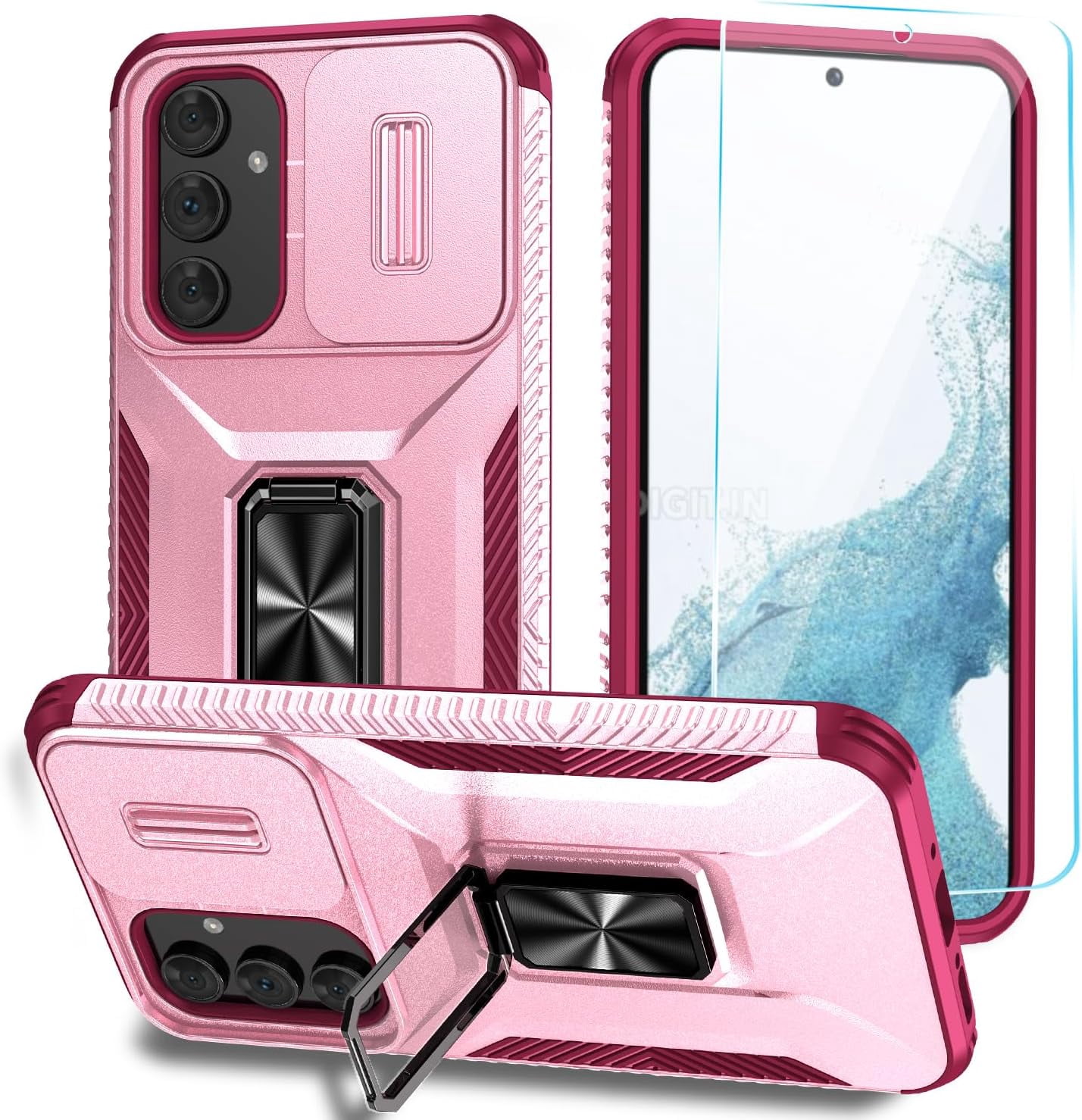 for Samsung Galaxy A54 5G Case with HD Screen Protector & Slide Camera ...