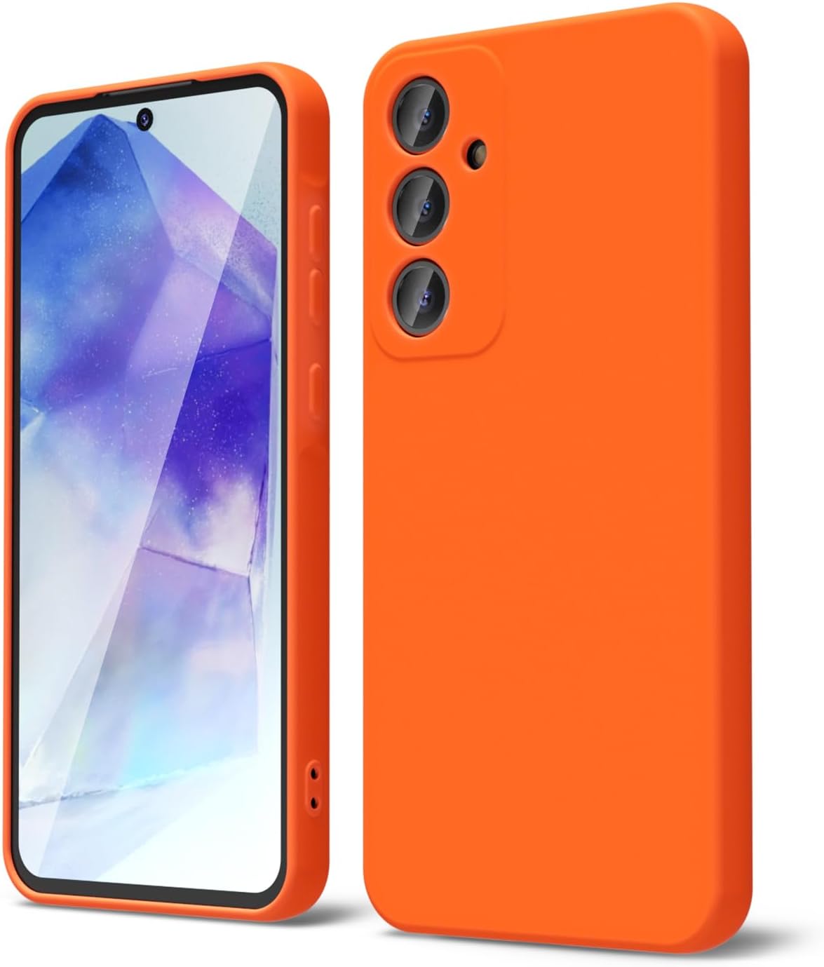 for Samsung Galaxy A55 5G Case Liquid Silicone, Fluorescent Bright ...