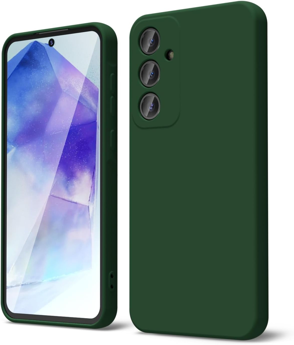 for Samsung Galaxy A55 5G Case Liquid Silicone, Soft Rubber Gel Elegant Aesthetic Basic Simple ...