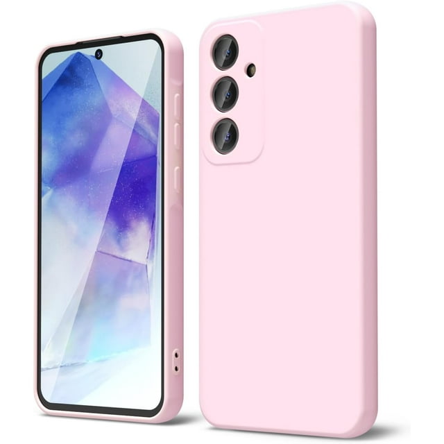 for Samsung Galaxy A55 5G Case Liquid Silicone, Soft Rubber Gel Elegant Aesthetic Basic Simple ...