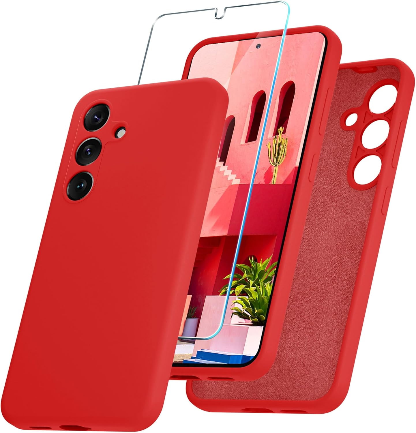for Samsung Galaxy A55 5G Case, Silicone Phone Case with 1 Screen ...