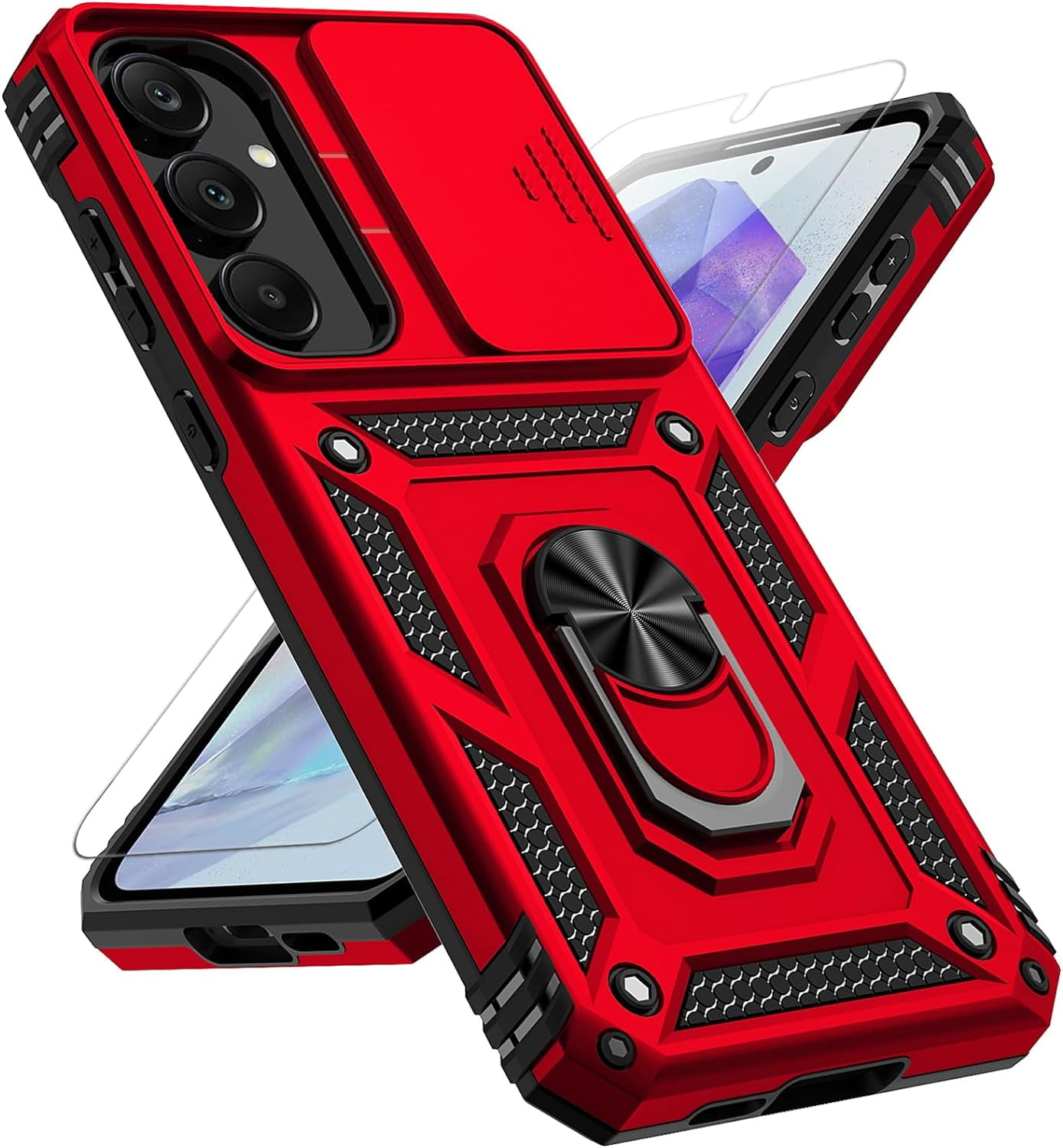 for Samsung Galaxy A55 5G Case with Slide Camera Cover HD Screen ...