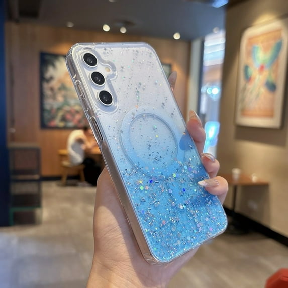 for Samsung Galaxy A56 5G Case Glitter, Compatible with MagSafe ...