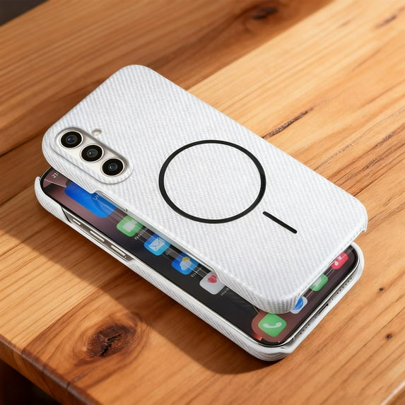 for Samsung Galaxy A56 5G Magnetic Case, Carbon Fiber Texture Slim ...