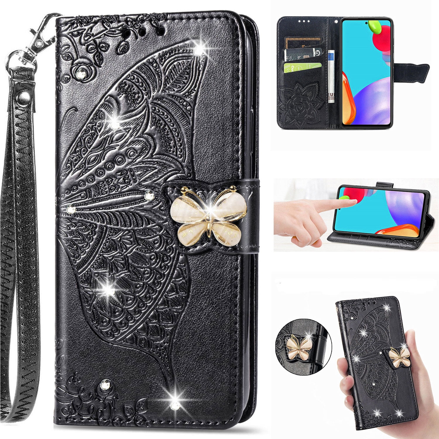 for Samsung Galaxy A56 5G Phone Case Wallet, Women Flip Folio Cover ...