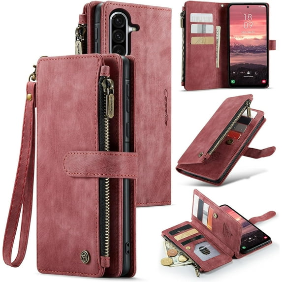 For Samsung Galaxy A56 5G Wallet Case with Card Holder Kickstand ...