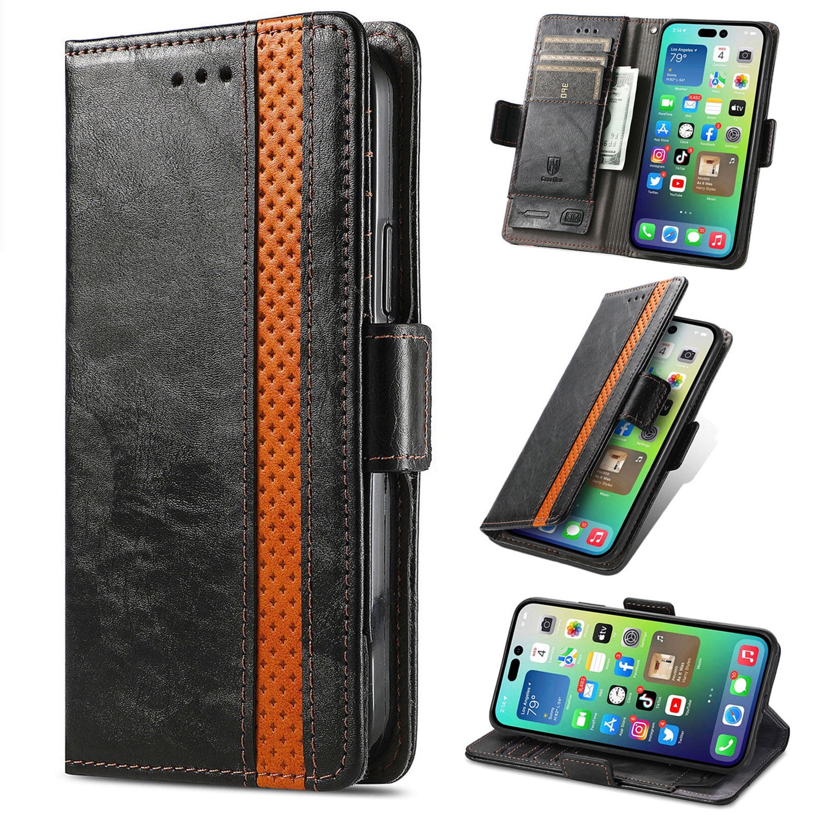 for Samsung Galaxy A56 Leather Phone Case Wallet Folio Flip Cover ...