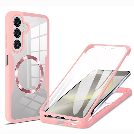 for Samsung Galaxy A57 Clear Case with Built-in Screen Protector Film ...