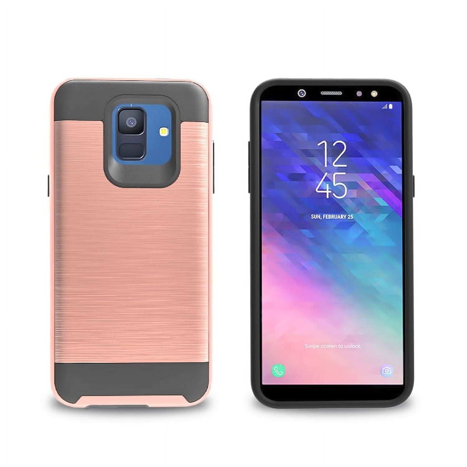 Samsung Galaxy A6 Phone Case, 2-Piece Style Hybrid Shockproof Hard Case Cover with Hybird ...