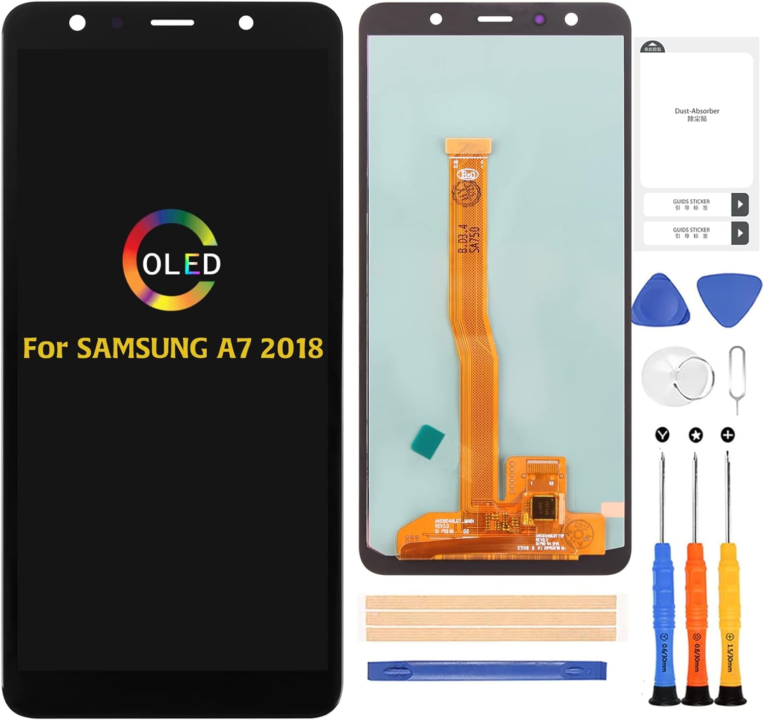 for Samsung Galaxy A7 2018 A750 【OLED】 SM-A750G/DS 6.0inch LCD Display Screen Replacement Touch ...