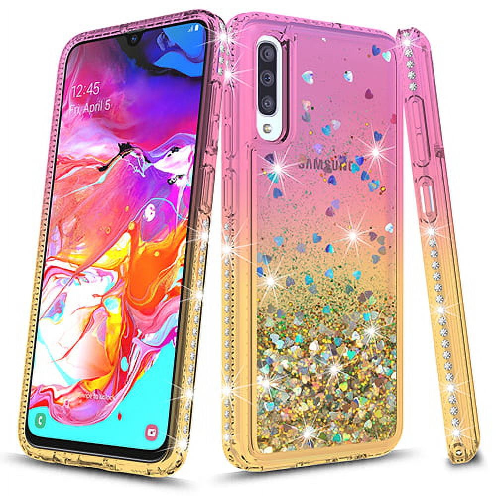 Samsung Galaxy A70 Case, KAESAR Quicksand Glitter Sparkly Rhinestone ...