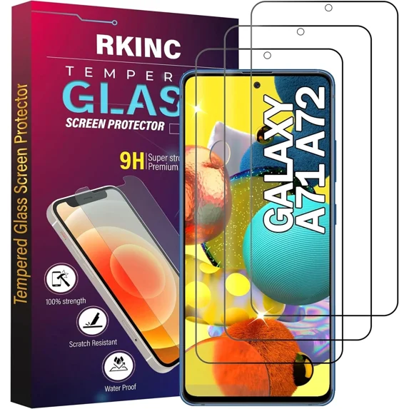 Samsung Galaxy A71 A72 A73 Screen Protector 9H Tempered Glass Bubble ...