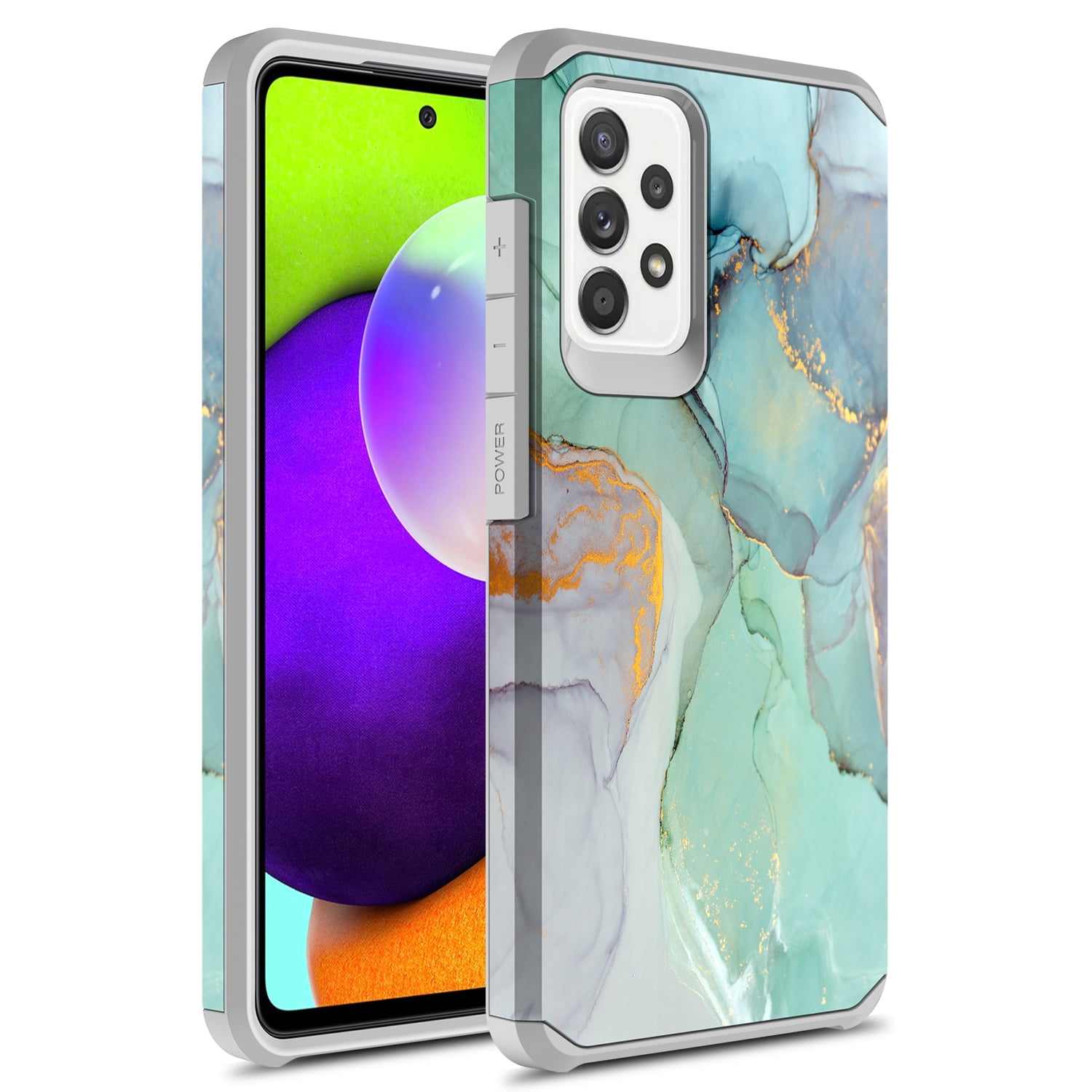 Samsung Galaxy A72 Case, Rosebono Slim Hybrid Shockproof Hard Cover ...
