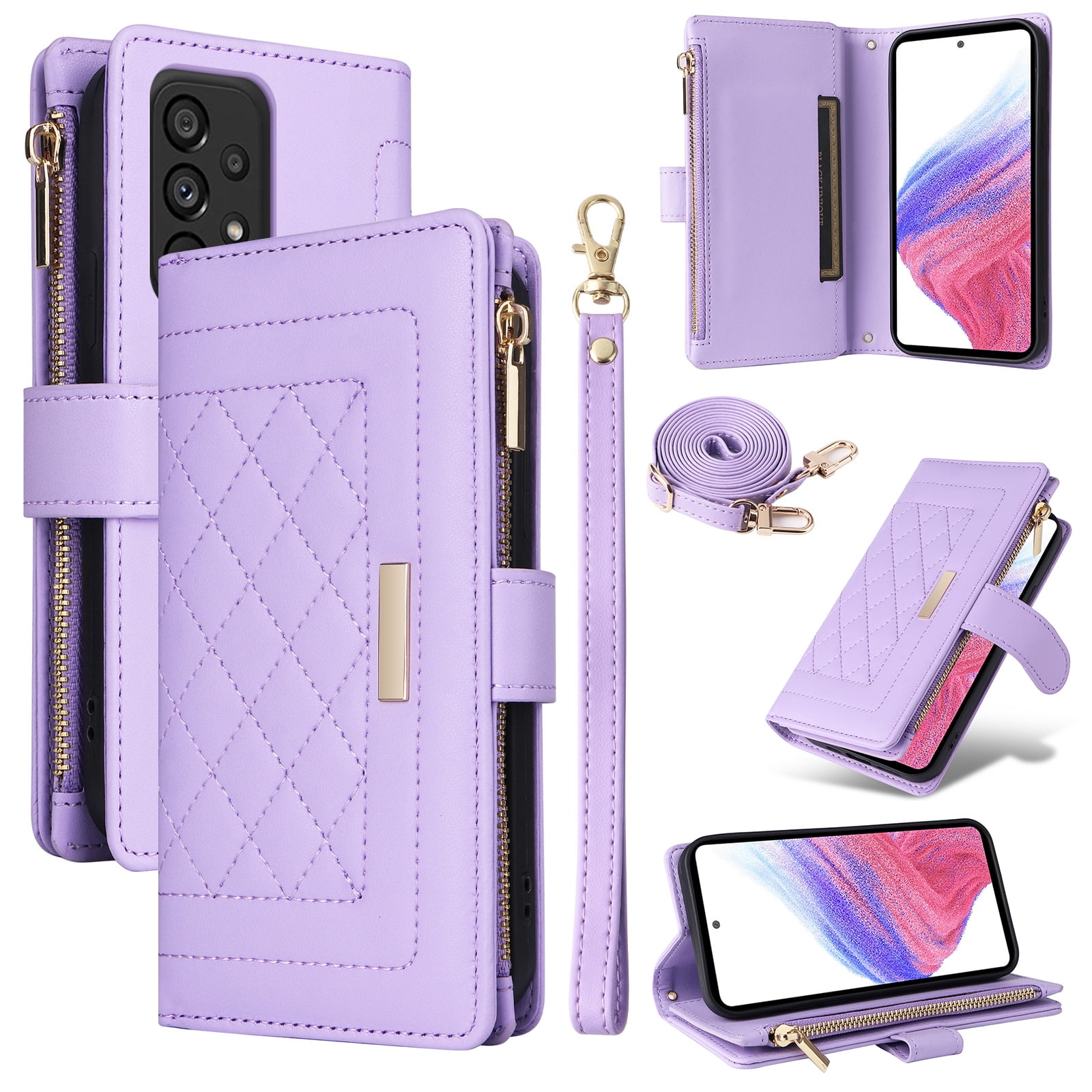 for Samsung Galaxy A73 5G Wallet Case with RFID Blocking Card Holder, Kickstand Feature PU ...