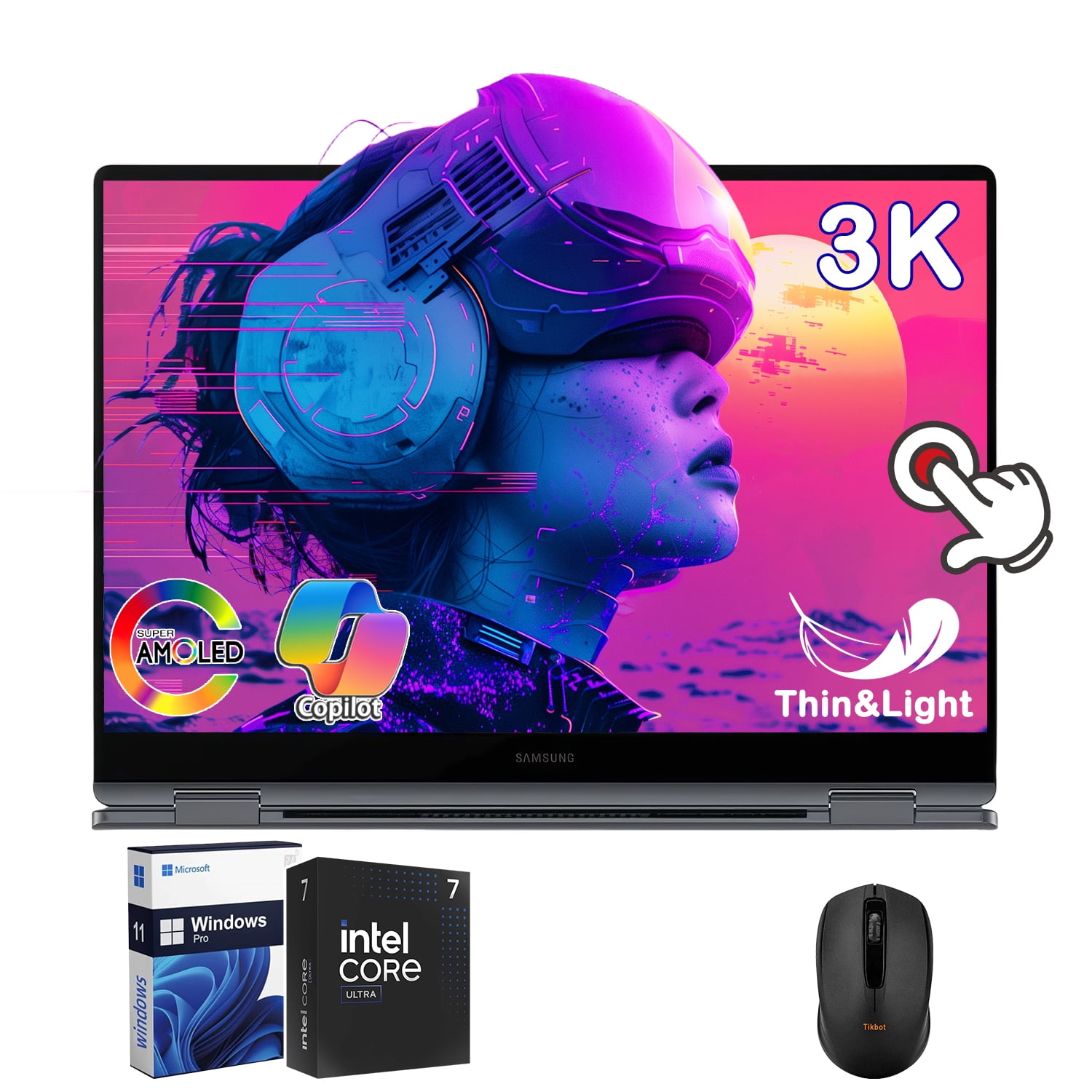 Samsung Galaxy Book4 Pro 360 2-in-1 Laptop, 16” 3K AMOLED Touchscreen ...