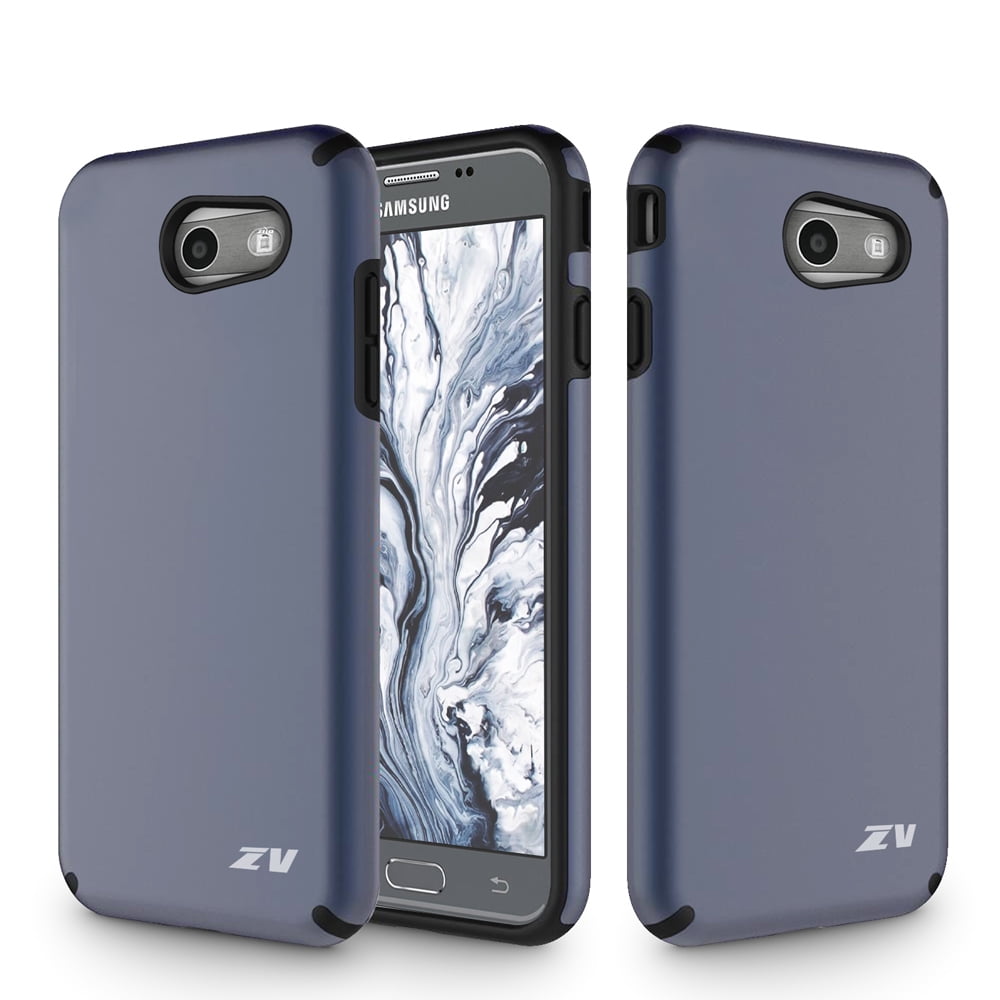 Samsung Galaxy J3 Emerge Case, ZV SLEEK HYBRID Heavy Duty Cover w/ Anti ...