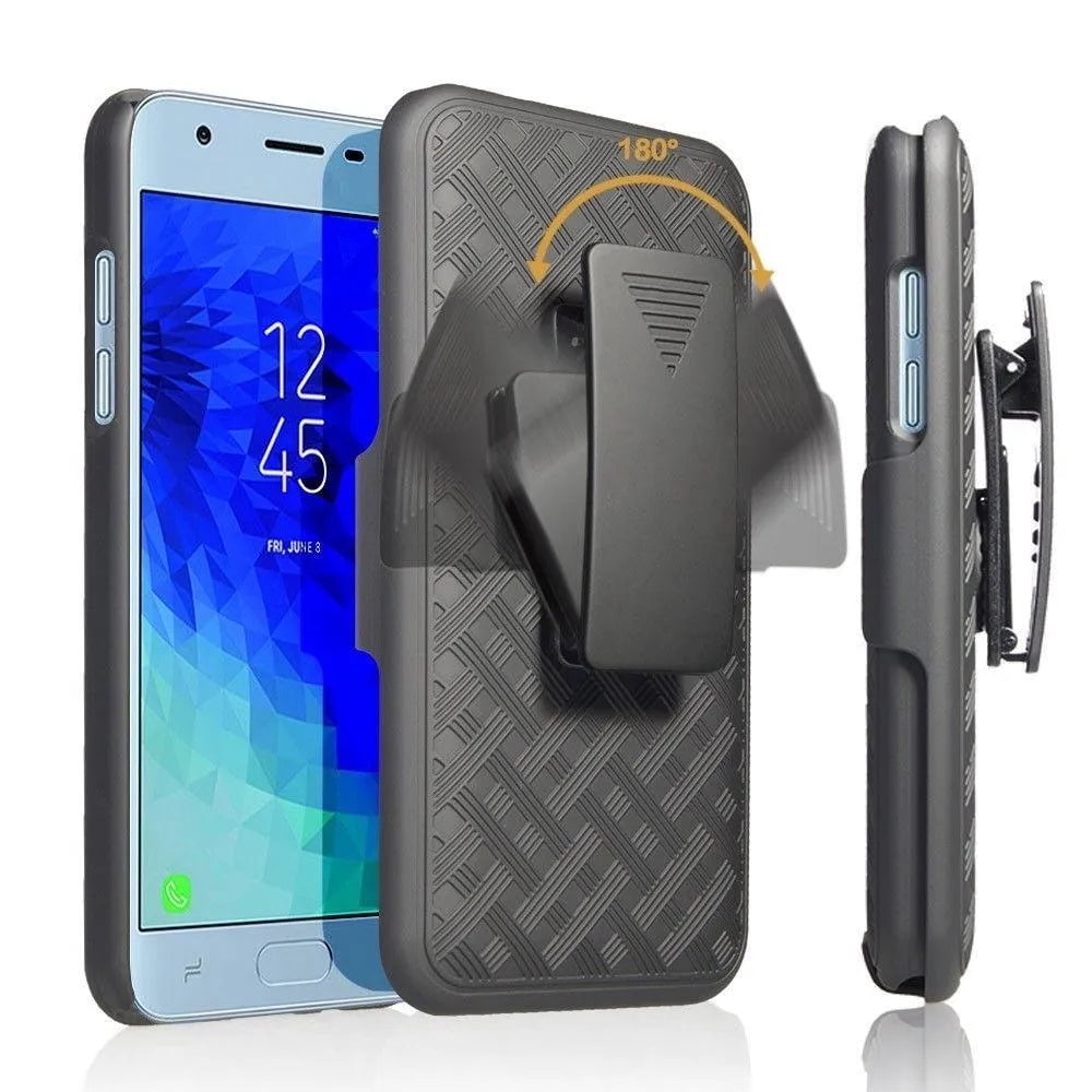 Samsung Galaxy J3 / J3V (3rd Gen 2018) Belt Clip Holster Phone Case ...