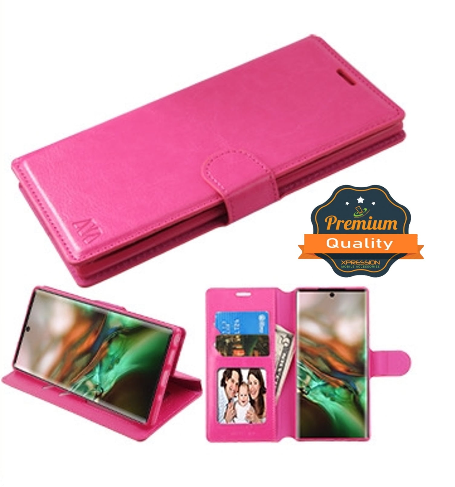 Samsung Galaxy Note 10 (6.3") Phone Case Leather Flip Wallet Case Stand ...