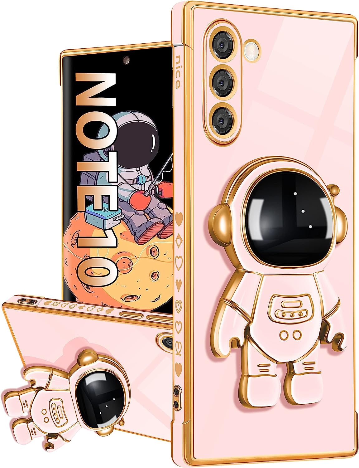 For Samsung Galaxy Note 10 Case with Astronaut Stand, Women Girls ...