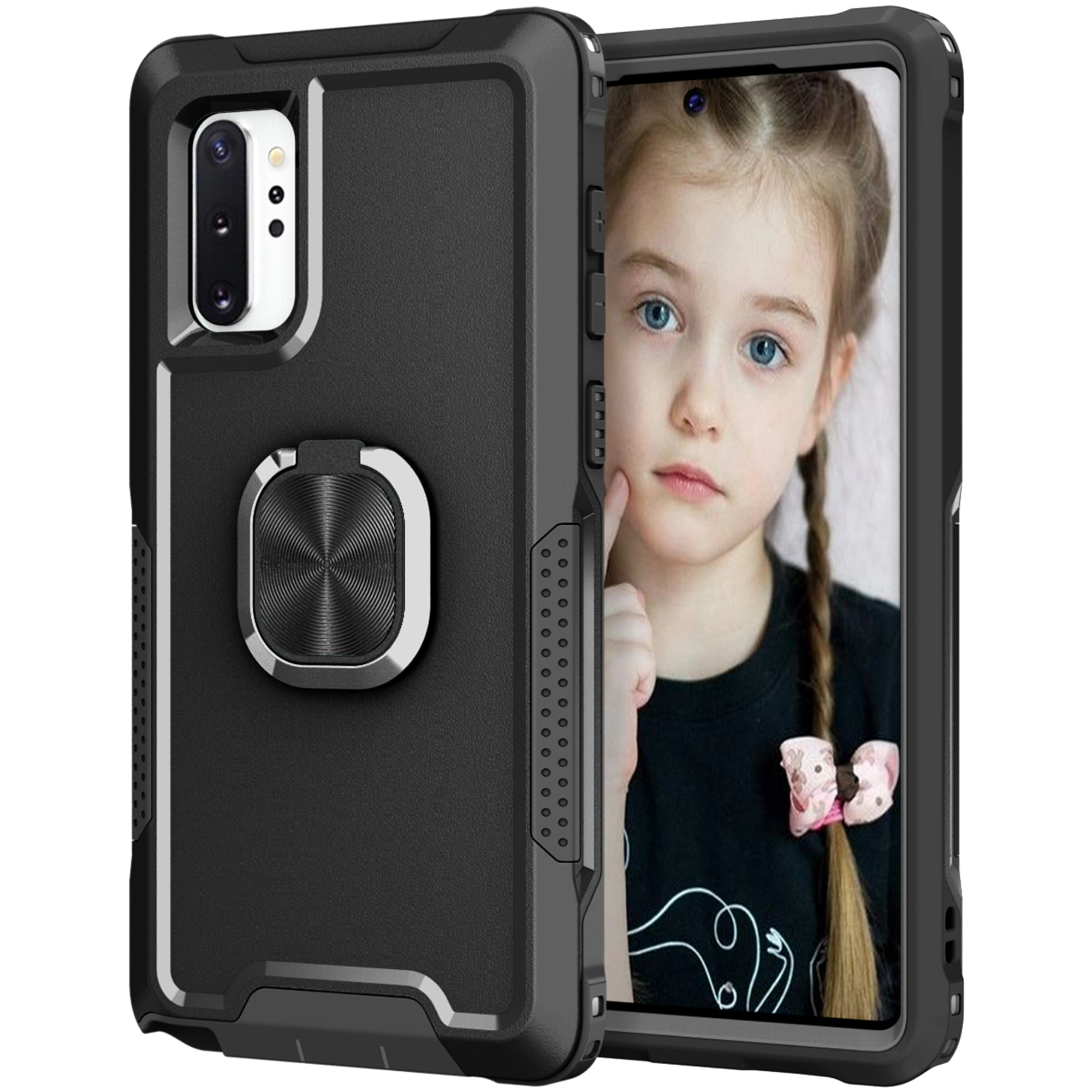 Samsung Galaxy Note 10+/Note10 Plus 6.8" Case, Dteck Hybrid Rugged Shockproof Case with Ring ...