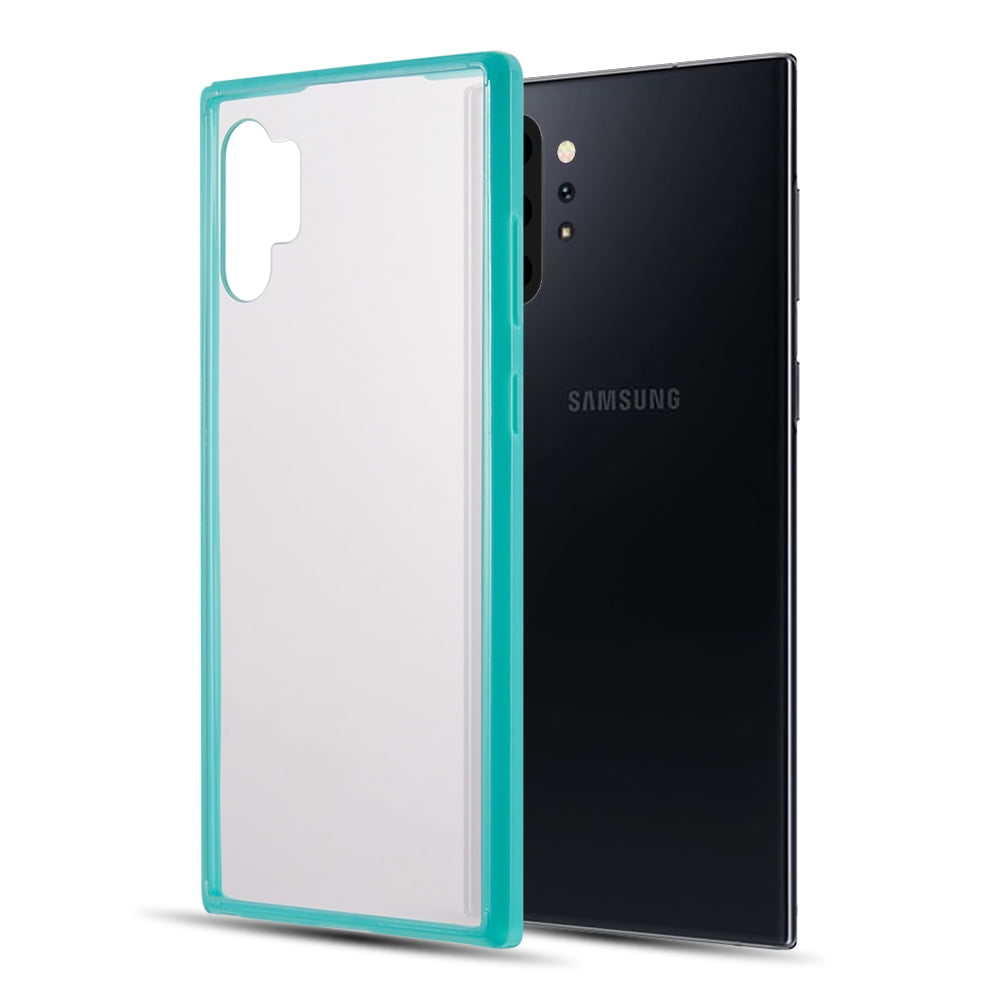Samsung Galaxy Note 10 PLUS Phone Case with CLEAR TEAL Corner TPU ...