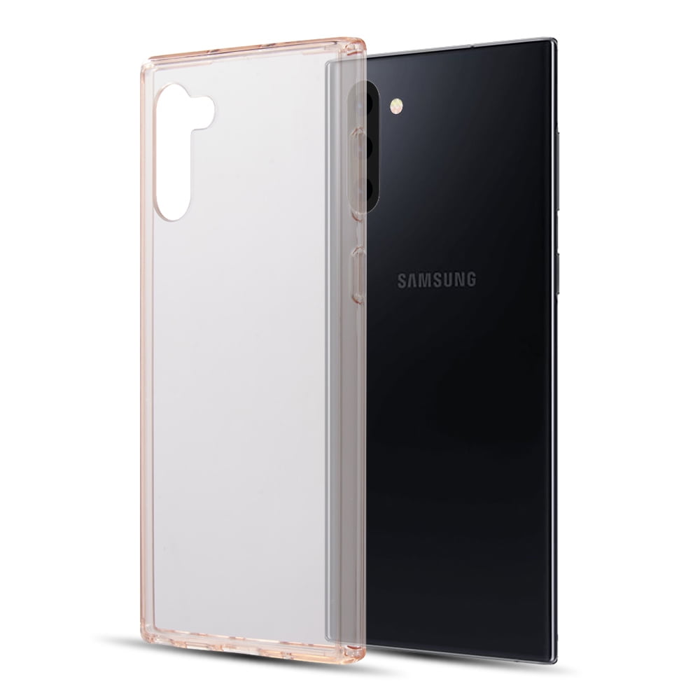 Samsung Galaxy Note 10 Phone Case with CLEAR ROSE GOLD Corner TPU ...