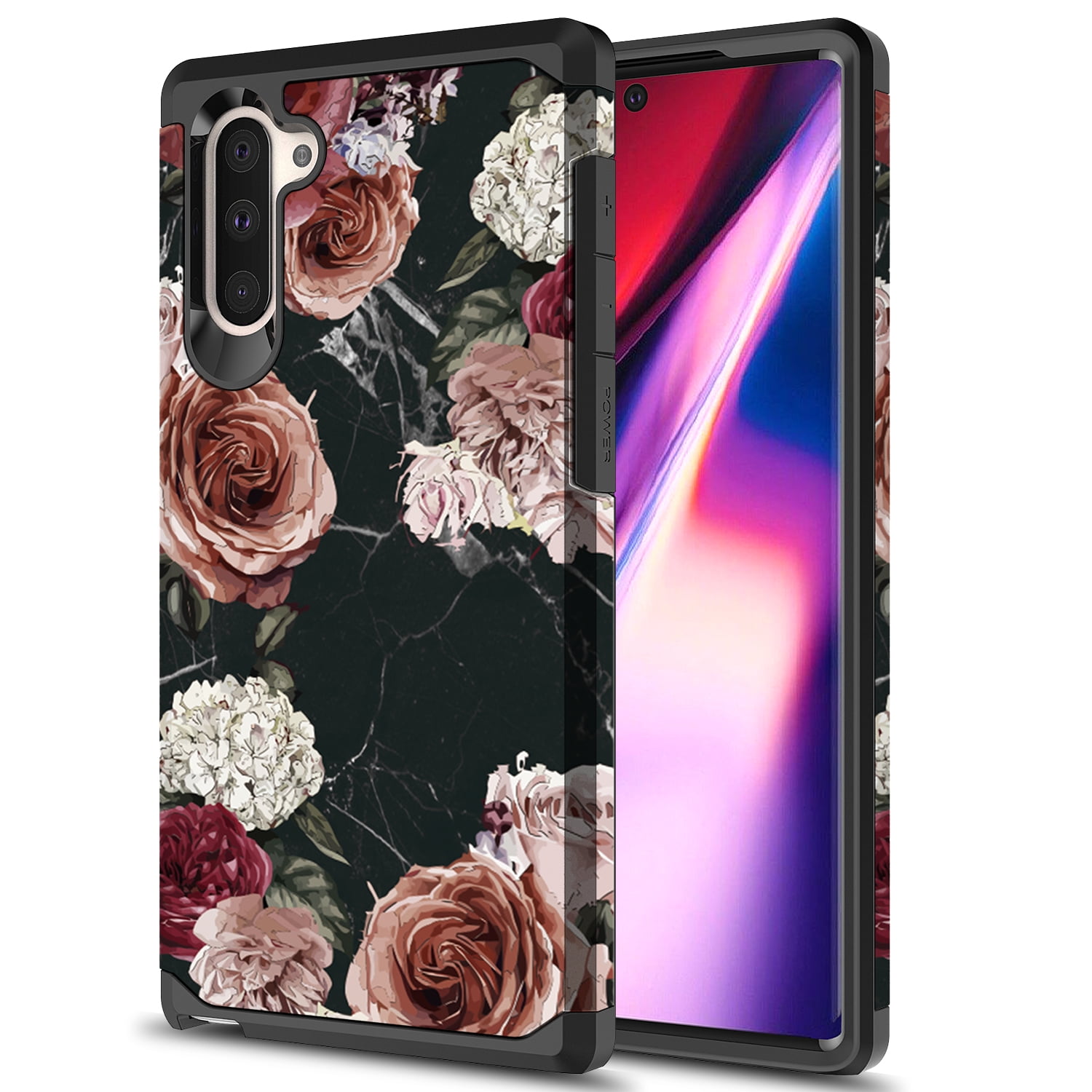 Samsung Galaxy Note 10 Plus Case, Rosebono Hybrid Shockproof Graphic ...