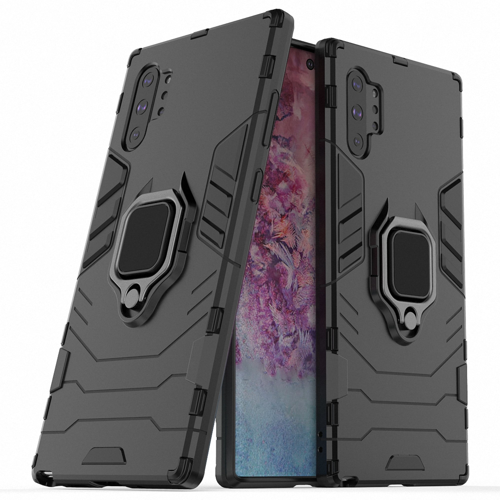 Samsung Galaxy Note 10 Pro Case, Dteck Rotating Ring Armor Dual Layer Ring Kickstand Shockproof ...