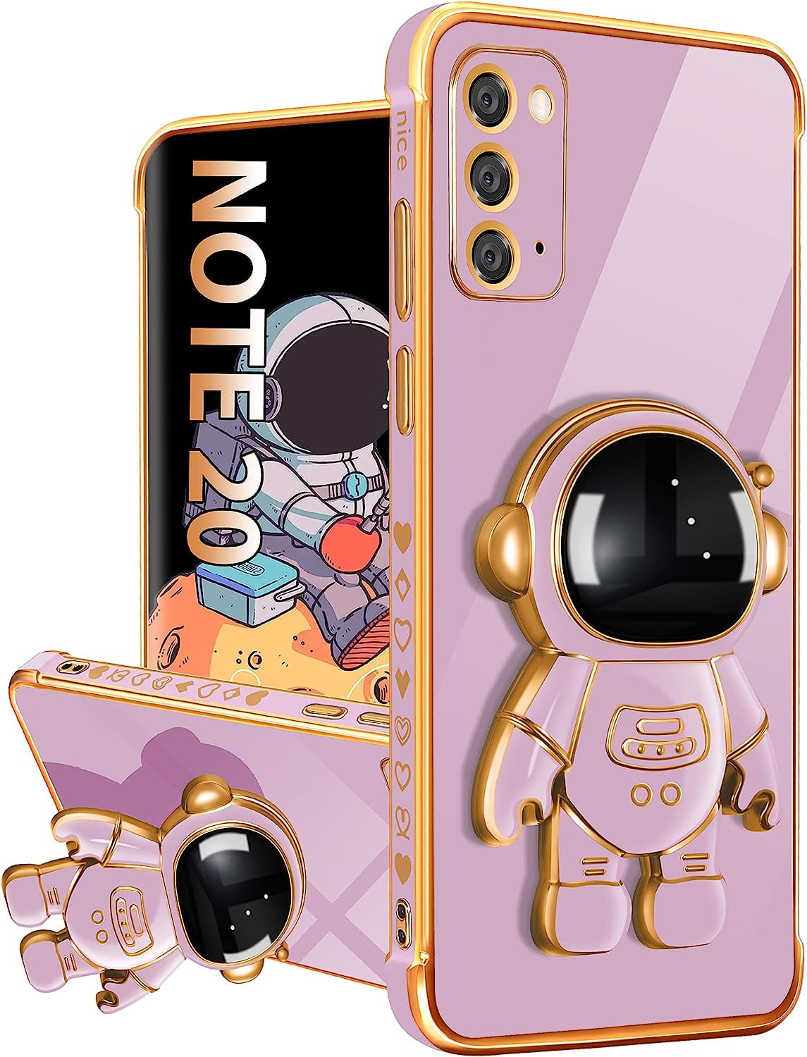 For Samsung Galaxy Note 20 Case with Astronaut Stand, Women Girls ...