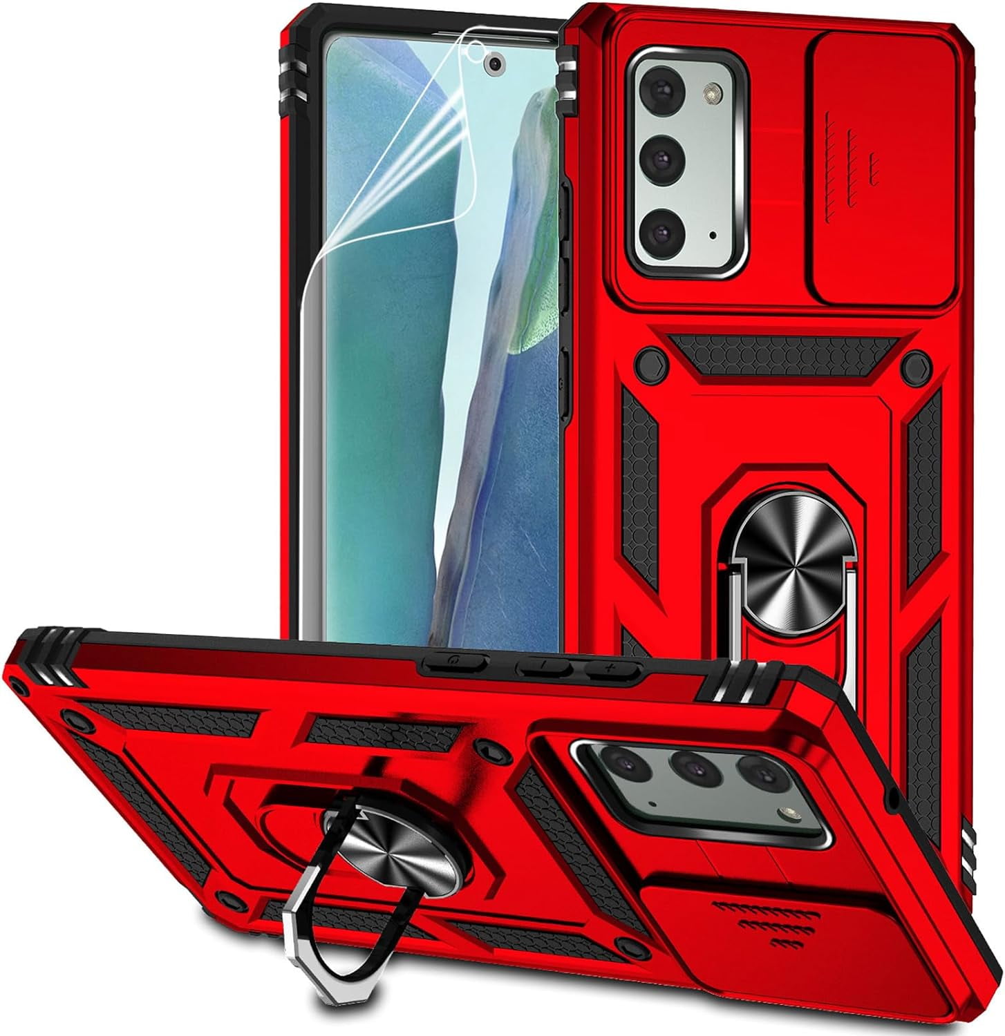 for Samsung Galaxy Note 20 Case with Camera Lens Cover HD Screen ...