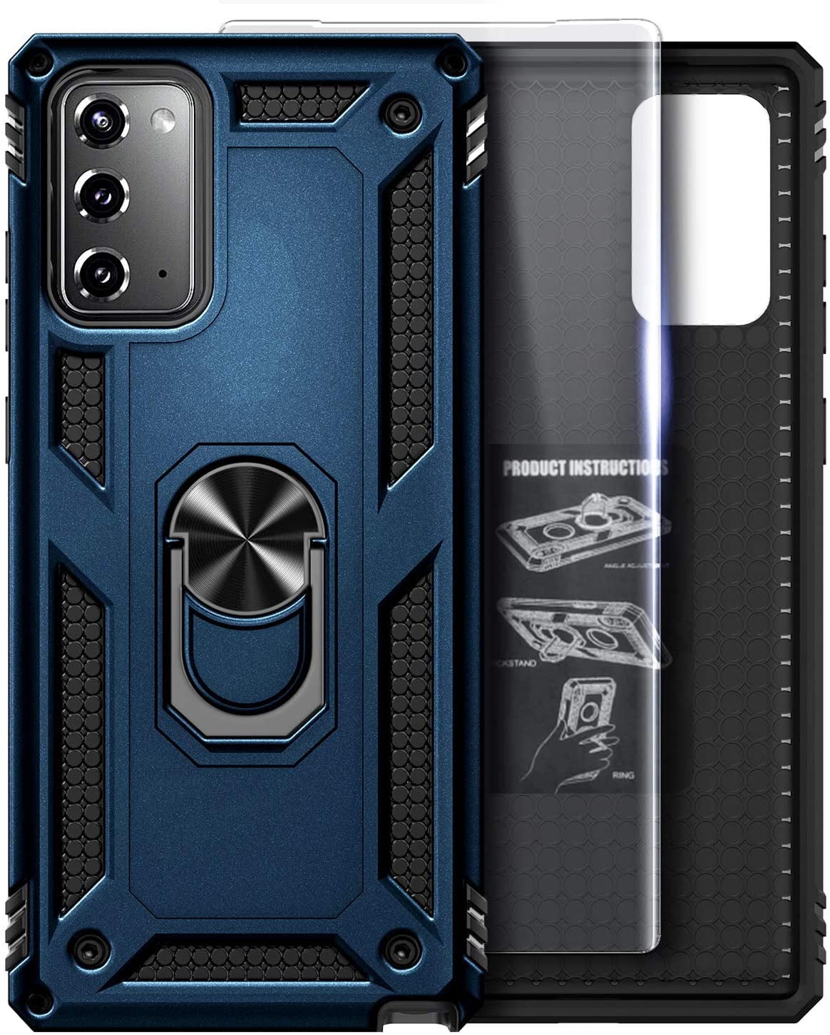 For Samsung Galaxy Note 20 Case with Tempered Glass Screen Protector ...