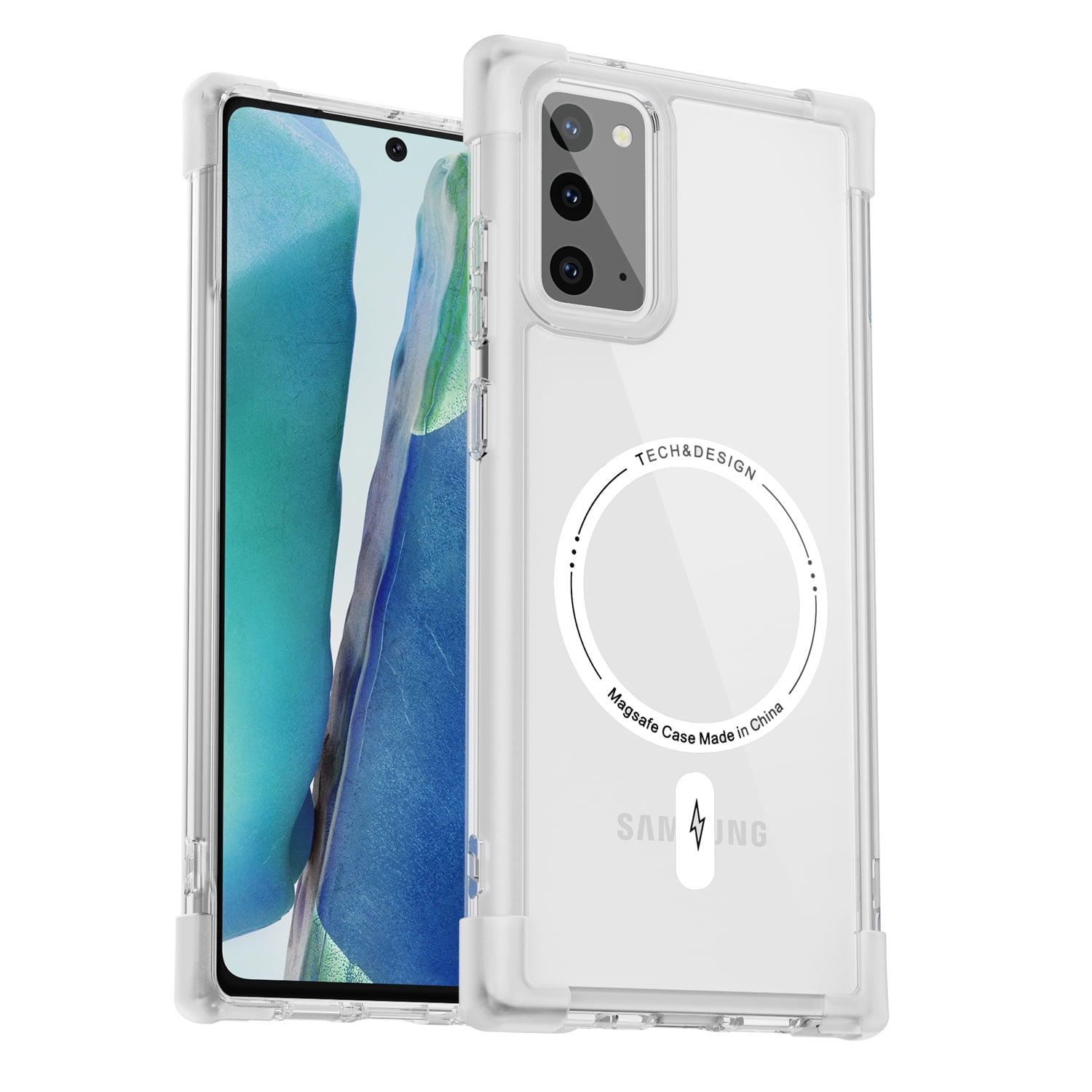 for Samsung Galaxy Note 20 Transparent Case, Compatible with MagSafe ...