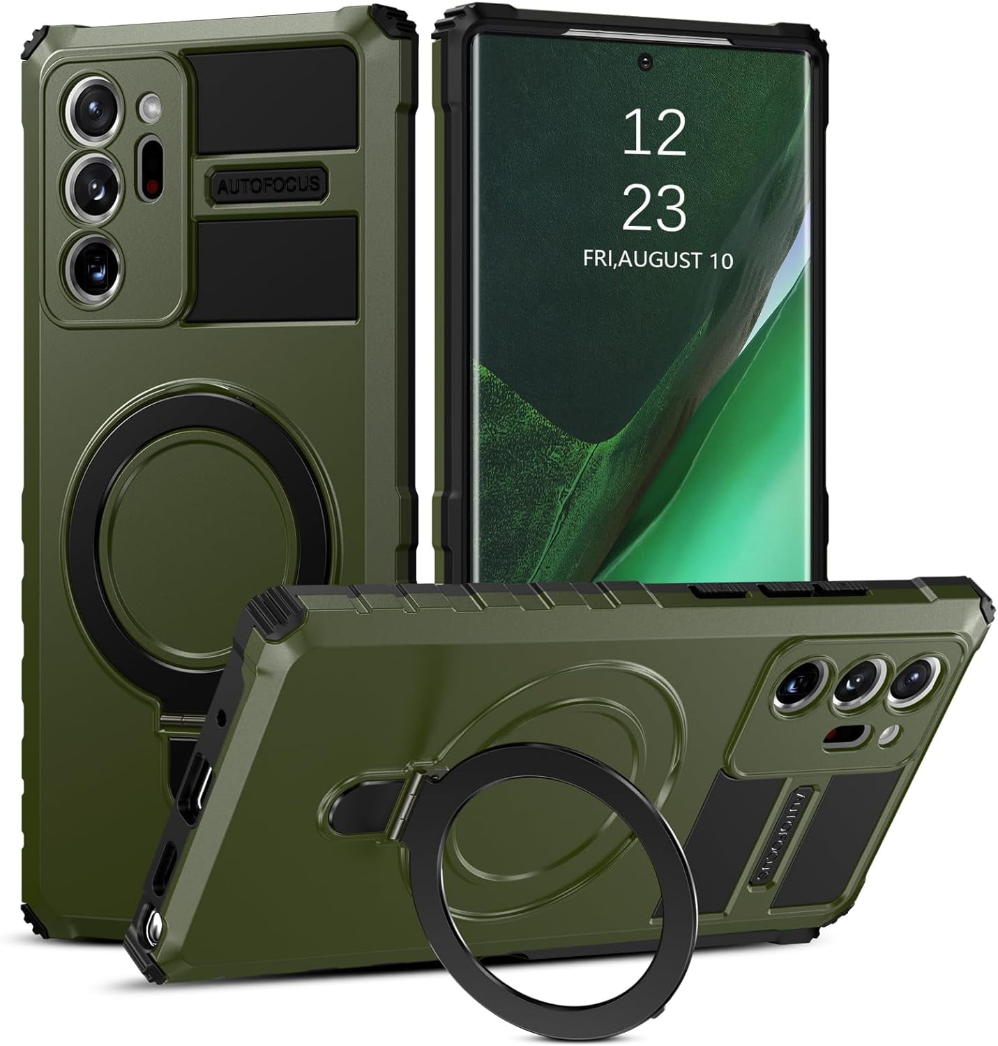 for Samsung Galaxy Note 20 Ultra Case Magnetic Built in Stand & Ring ...
