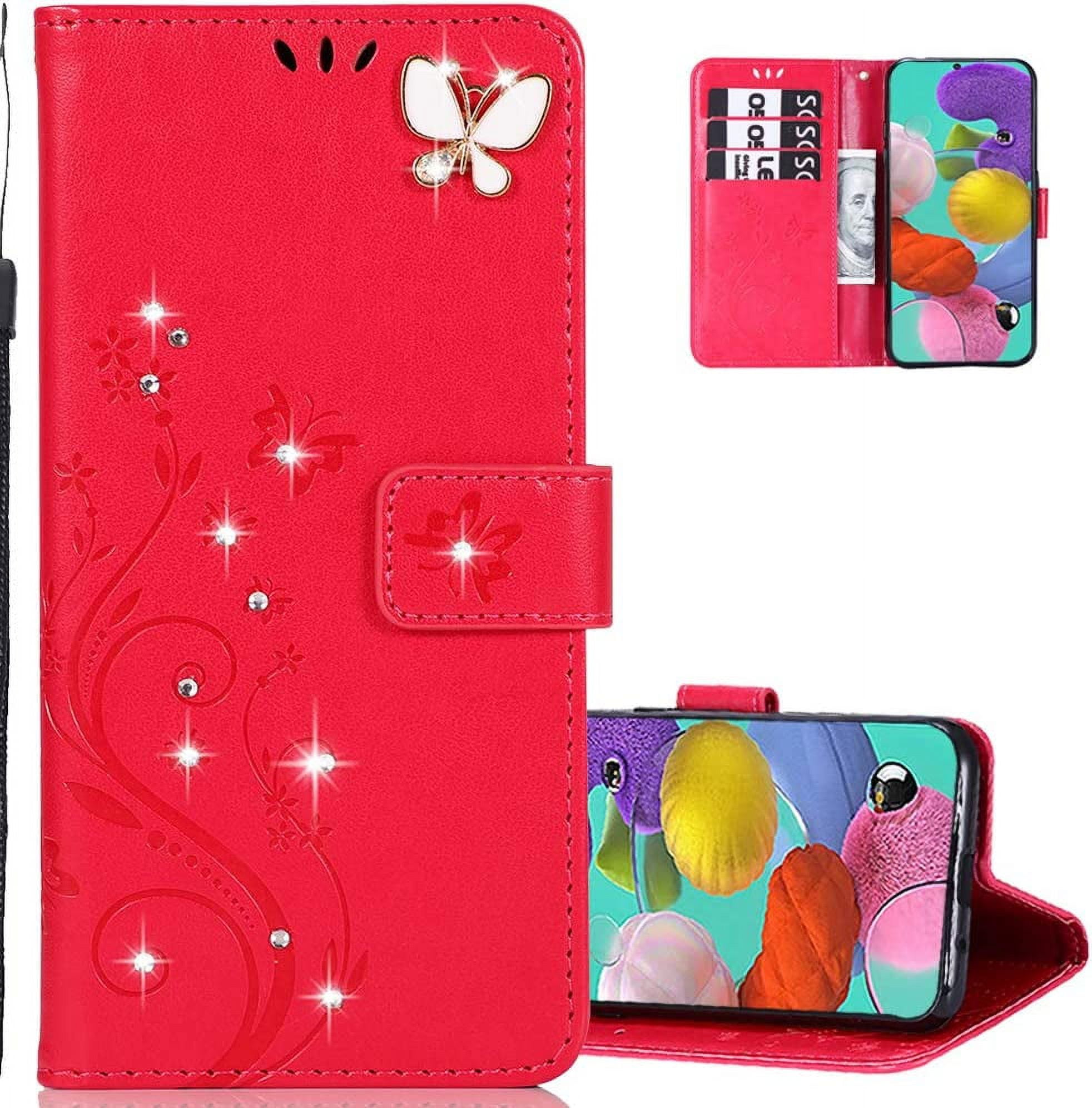 Samsung Galaxy Note 8 Wallet Case PU Leather Magnetic Bling Diamonds ...