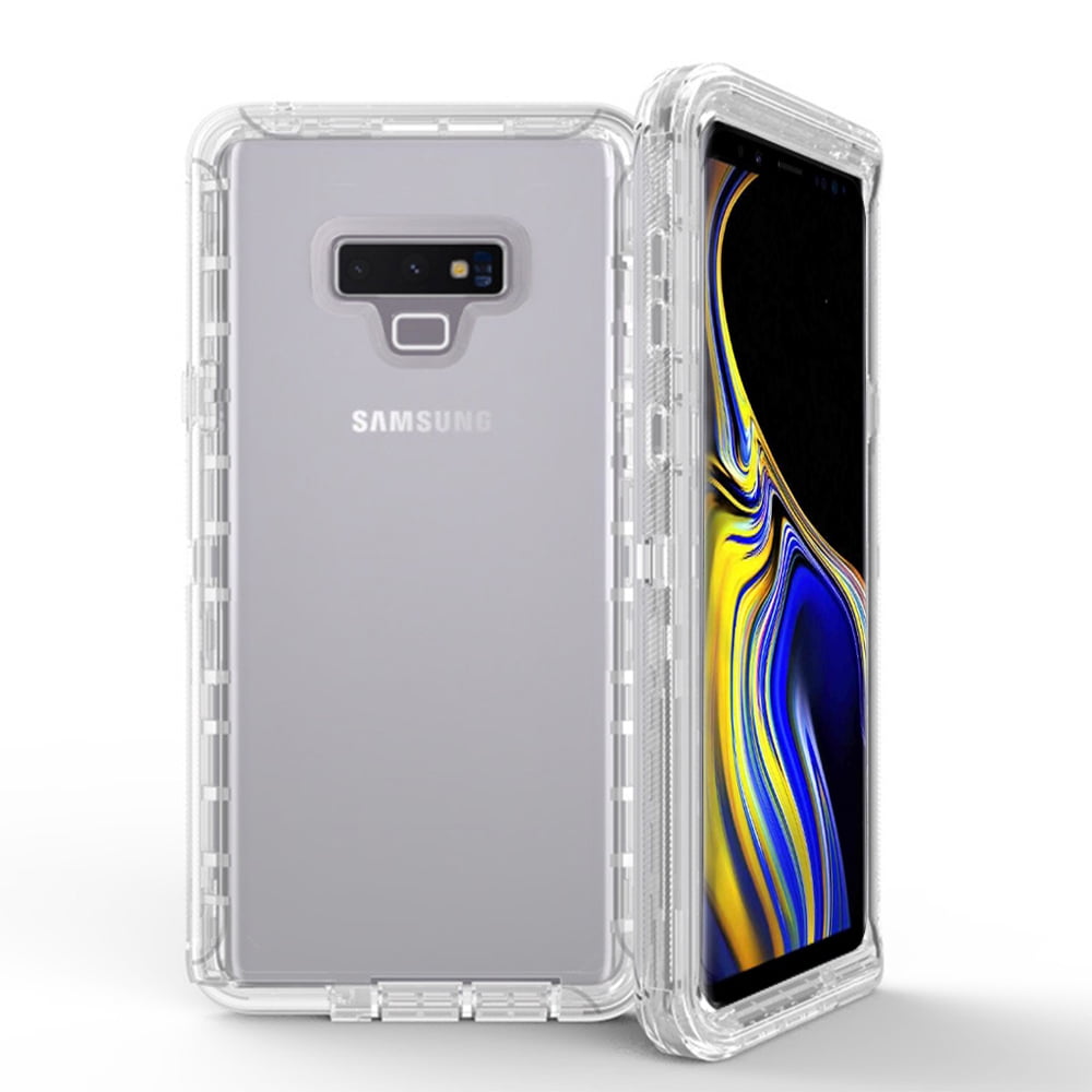 Samsung Galaxy Note 9 Clear Defender Armor Hybrid Case with Holster ...