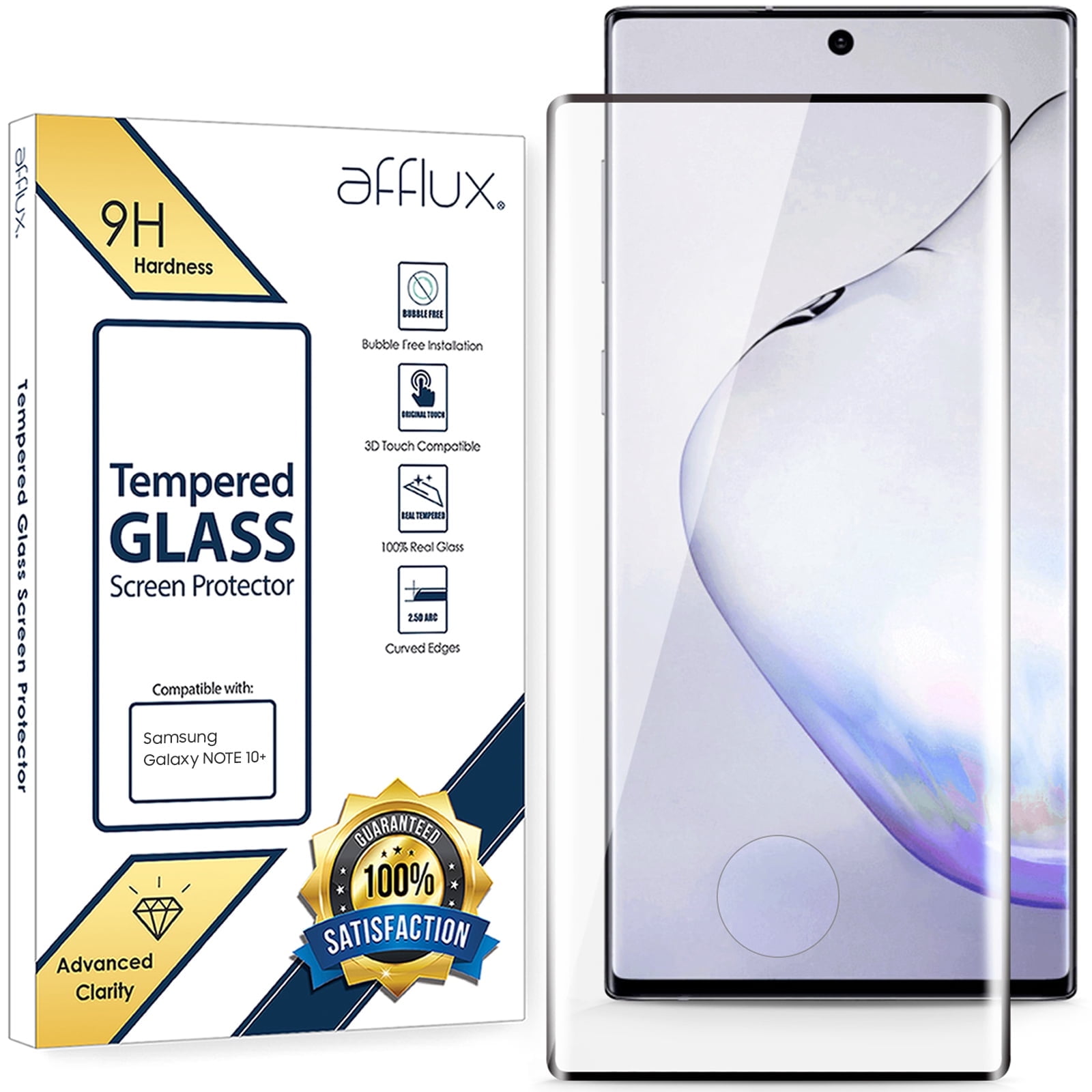 Samsung Galaxy Note 10+ Screen Protector Premium HD Clear Tempered Glass Screen Protector For ...