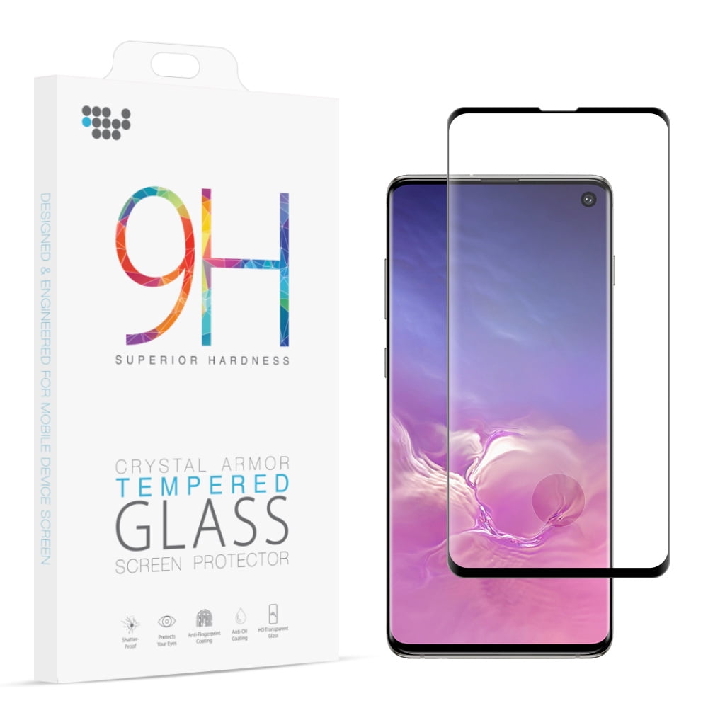 Samsung Galaxy S10 [6.1"] Screen Protector Tempered Glass FULL Glue 0 ...