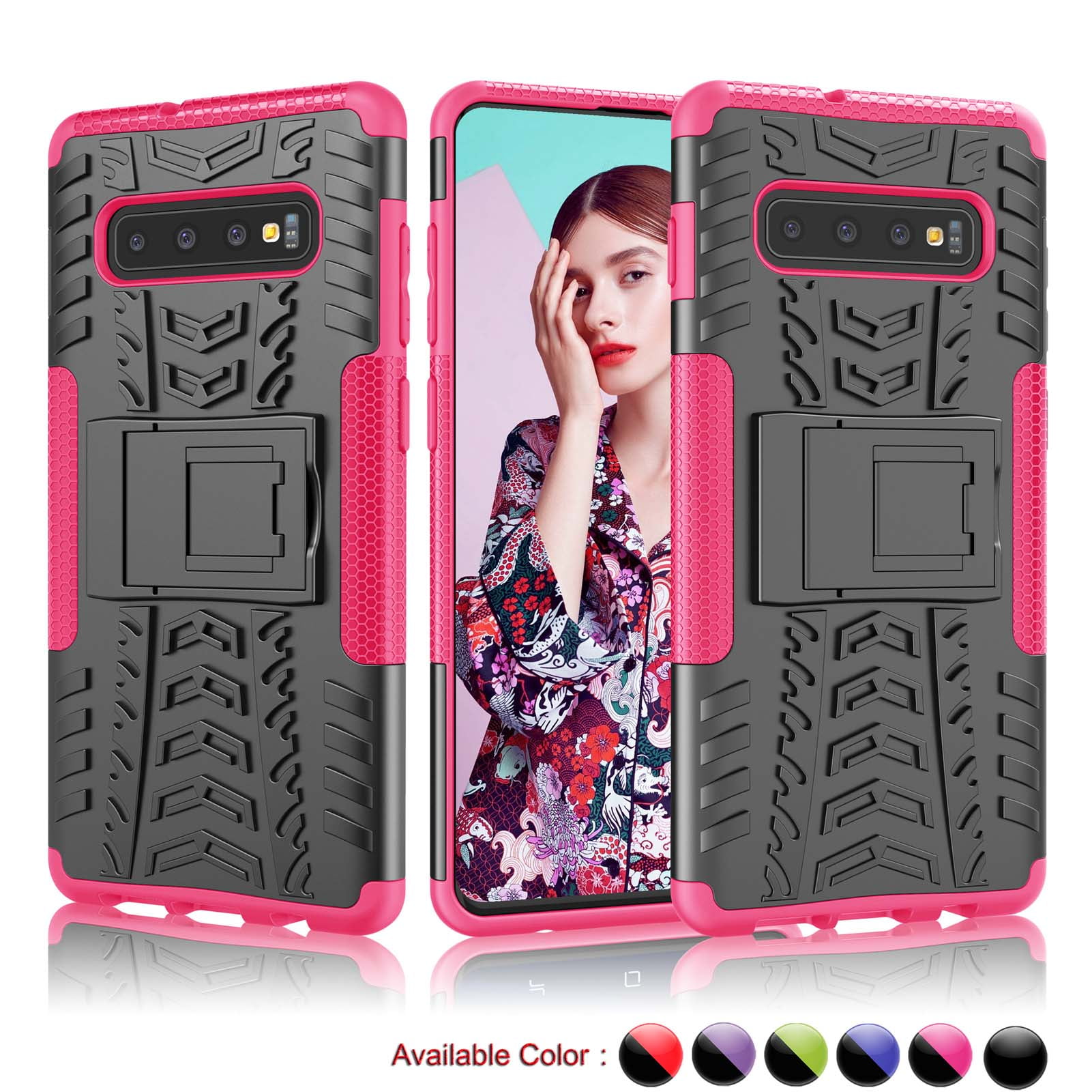 Samsung Galaxy S10 Plus / Galaxy S10 / Galaxy S10E Cases Protective, Njjex Dual Layer Shockproof ...