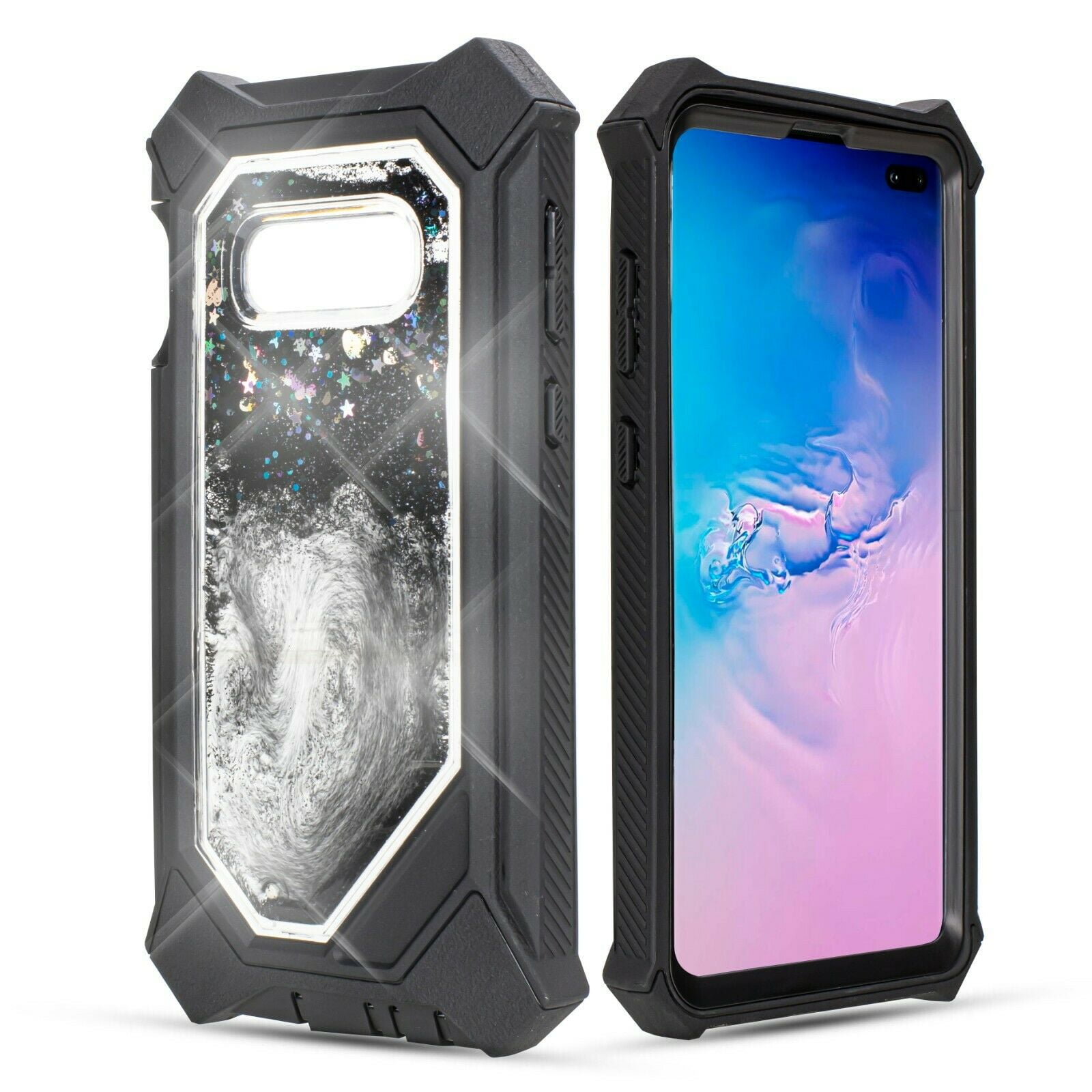 for Samsung Galaxy S10 Plus HD Glass and Full Protection Hard TPU ...