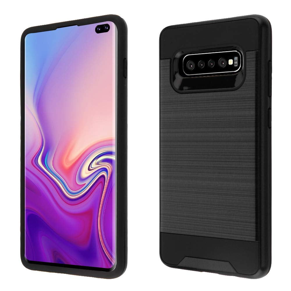 For Samsung Galaxy S10 Plus [Luxury Brushed] Shockproof Slim Design ...