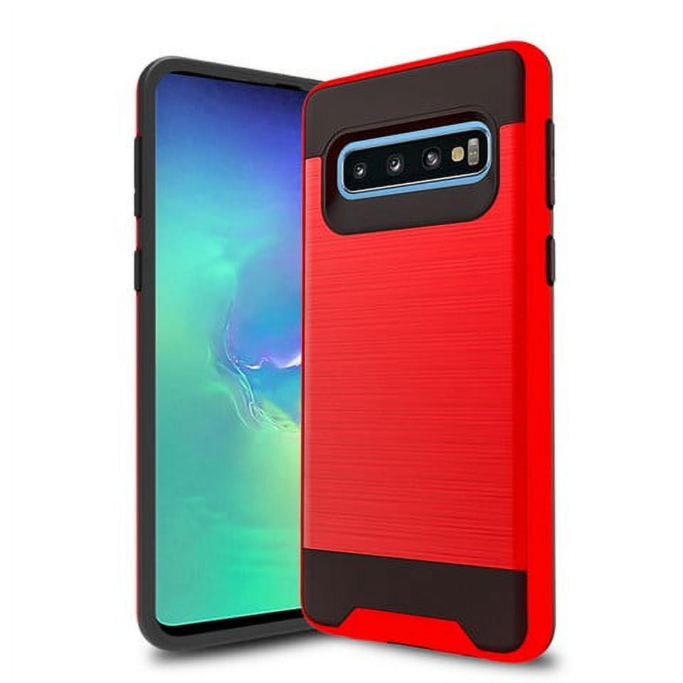 Samsung Galaxy S10 Plus Phone Case, 2-Piece Style Hybrid Shockproof Hard Case Cover with Hybird ...