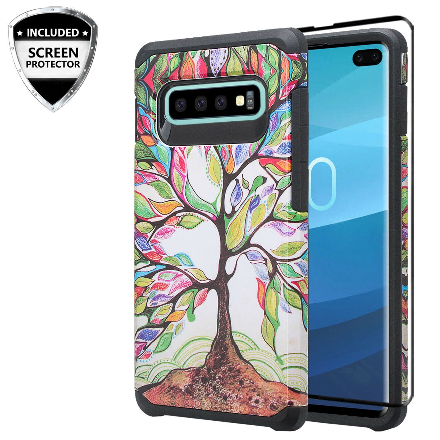 Samsung Galaxy S10 Plus/S10+ Case w/[TPU Screen Protector] Silicone ...