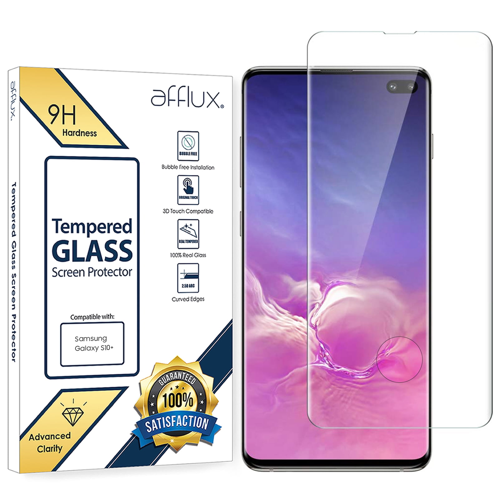 Samsung Galaxy S10+ Screen Protector Premium HD Clear Tempered Glass ...