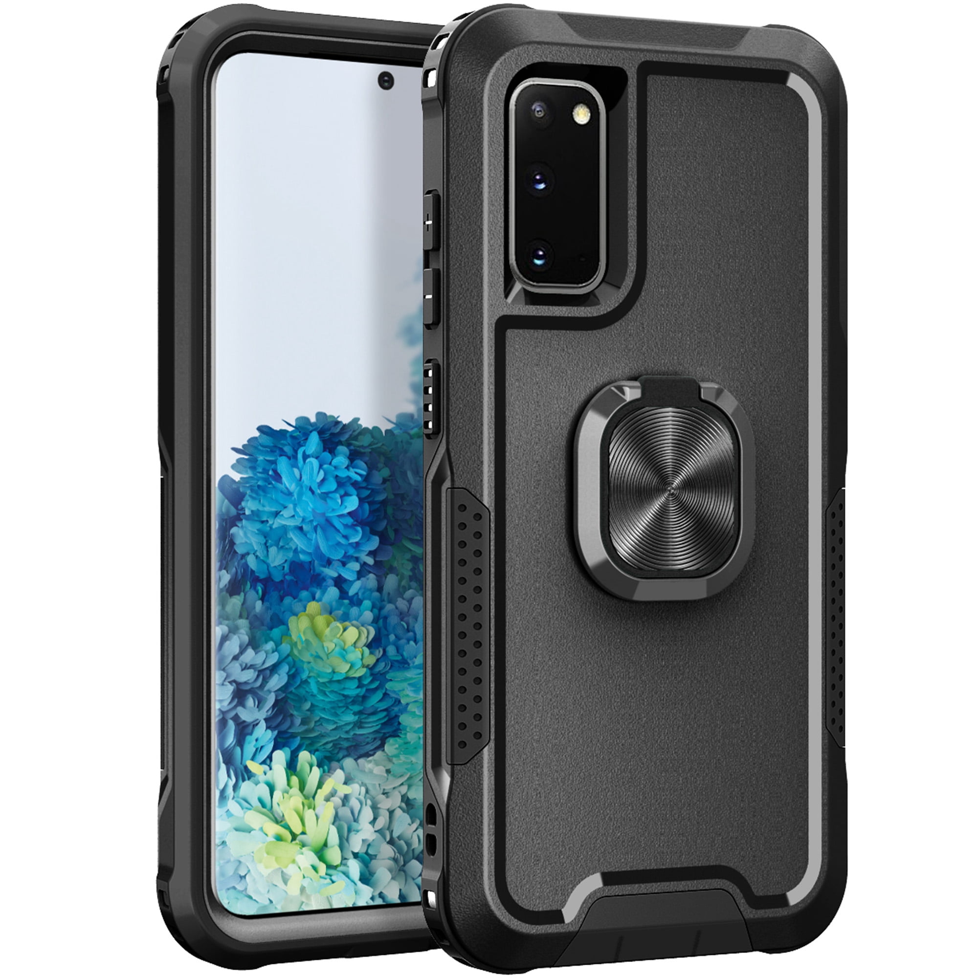 Samsung Galaxy S20 Case, Dteck Hybrid Rugged Shockproof Case with Ring Holder Kickstand ...