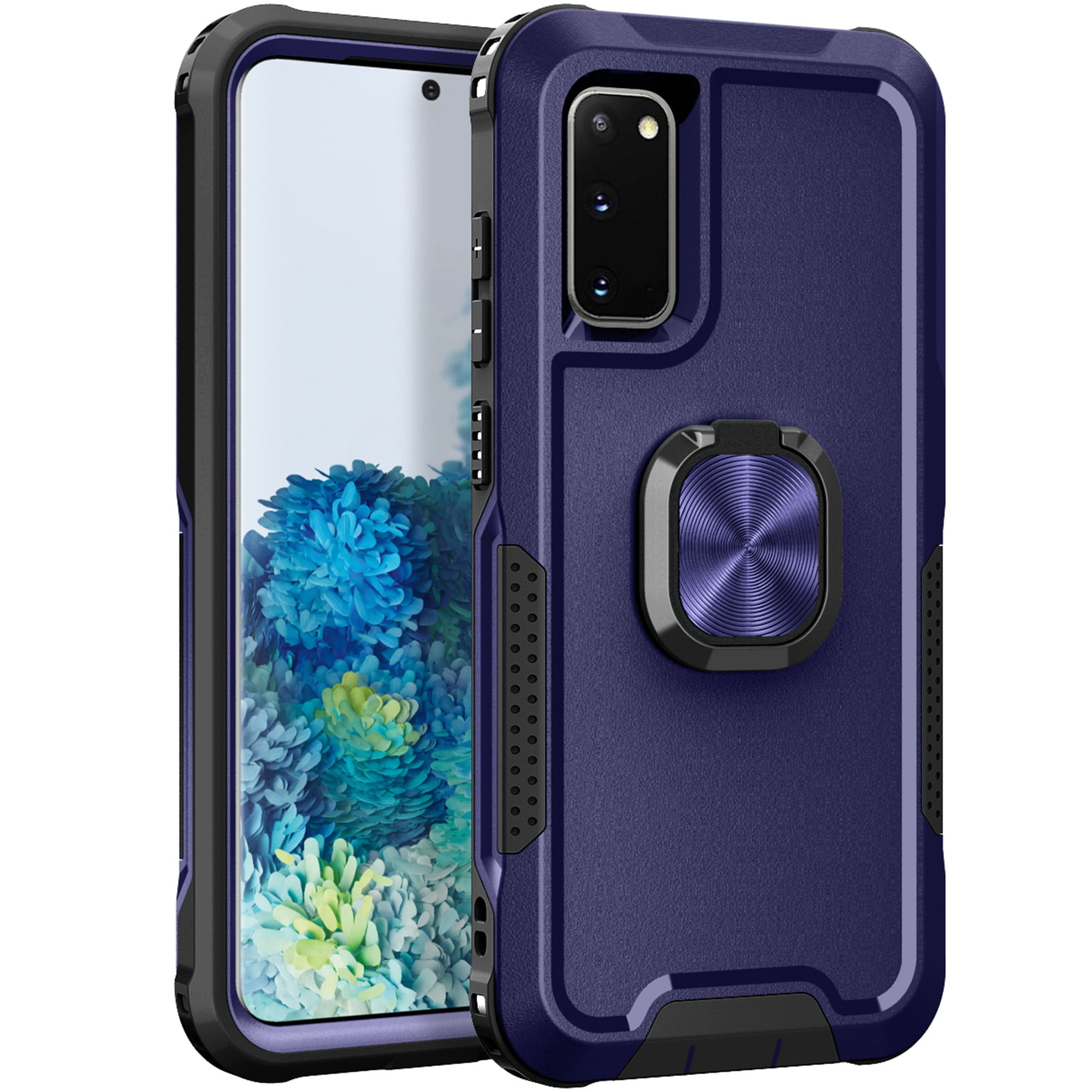 Samsung Galaxy S20 Case, Dteck Hybrid Rugged Shockproof Case with Ring Holder Kickstand ...